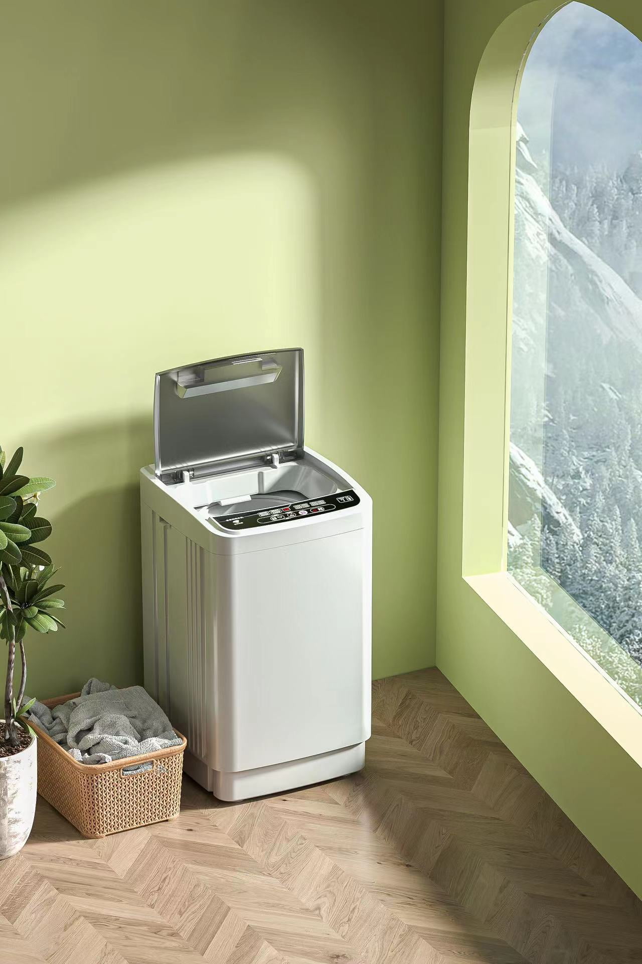 Auertech Full Automatic Washing Machine and Spin Dry Portable Clothes ...