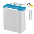 Auertech Portable Washer 14lbs Twin Tub Semi-Auto with Gravity Drain ...