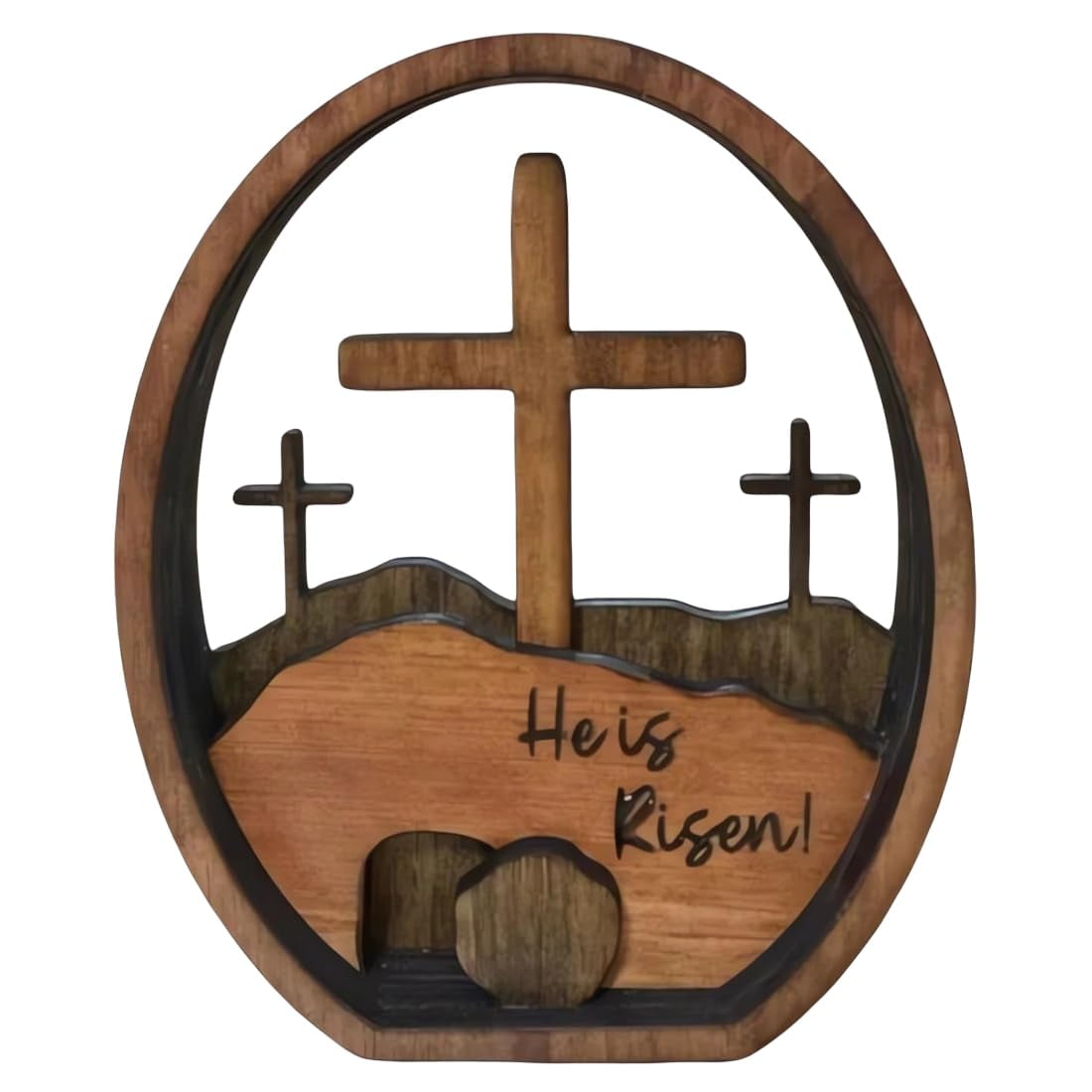 Auetrcls He is Risen Christian Easter ATT1Decor - Religious Empty Tomb ...