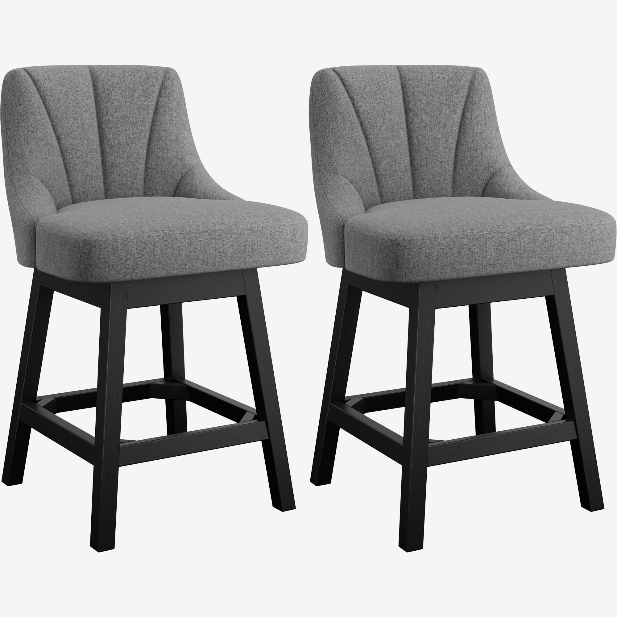 Aufeile 26" Swivel Bar Stools with Backs, 26" Counter Height Bar Stools ...