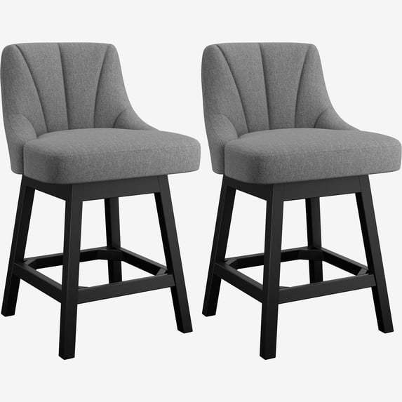 Aufeile 26" Swivel Bar Stools with Backs, 26" Counter Height Bar Stools ...