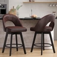 Aufeile Bar Stools Set of 2, 24" Swivel Counter Height Barstools with ...