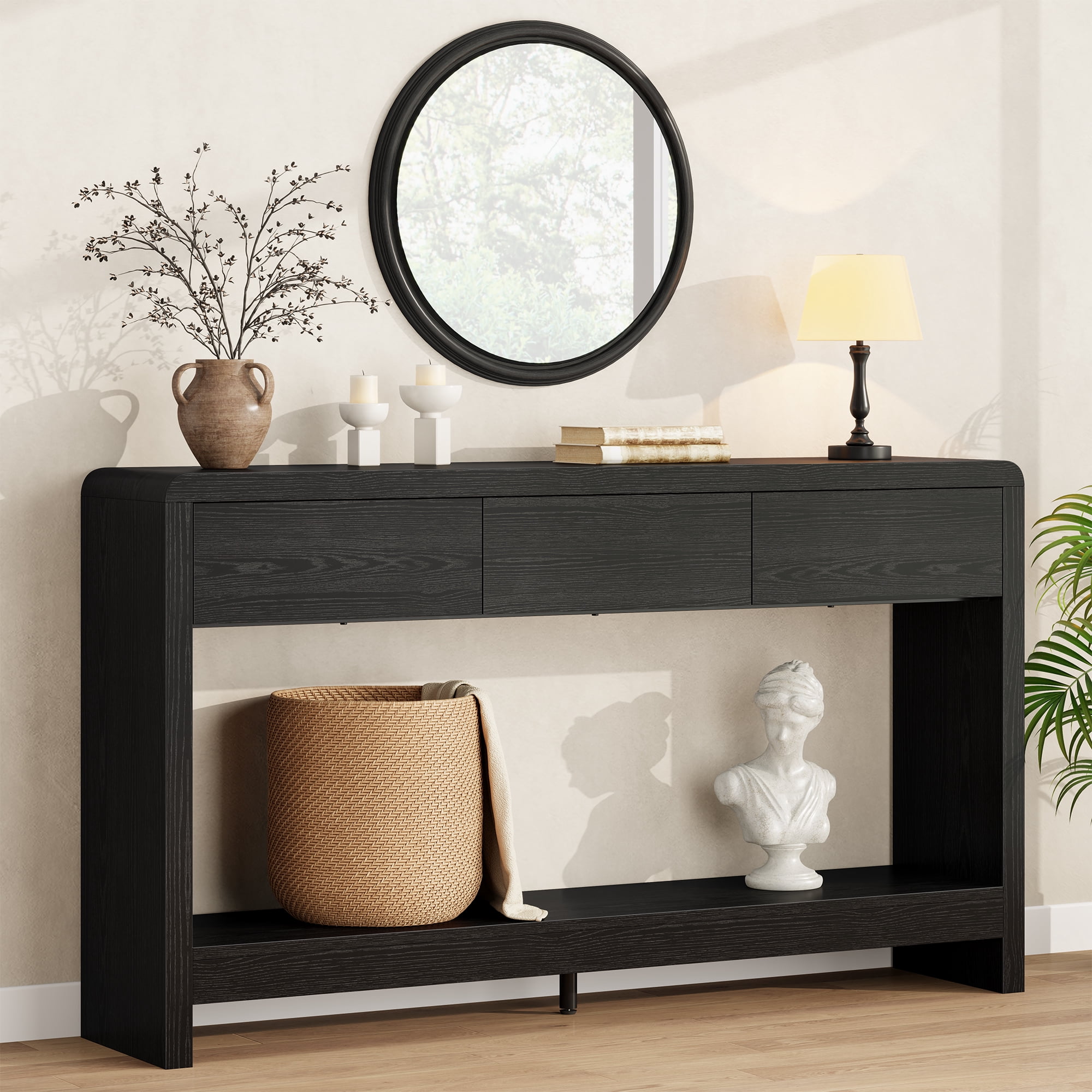 Aufeile Farmhouse Entryway Table, 55" Console Tables for Entryway with ...