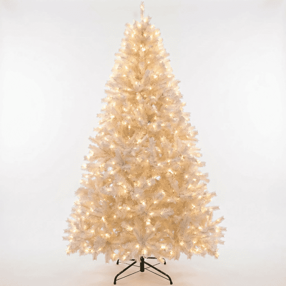 Aufelie 6FT White Christmas Tree, Artificial Christmas Tree with 250 ...