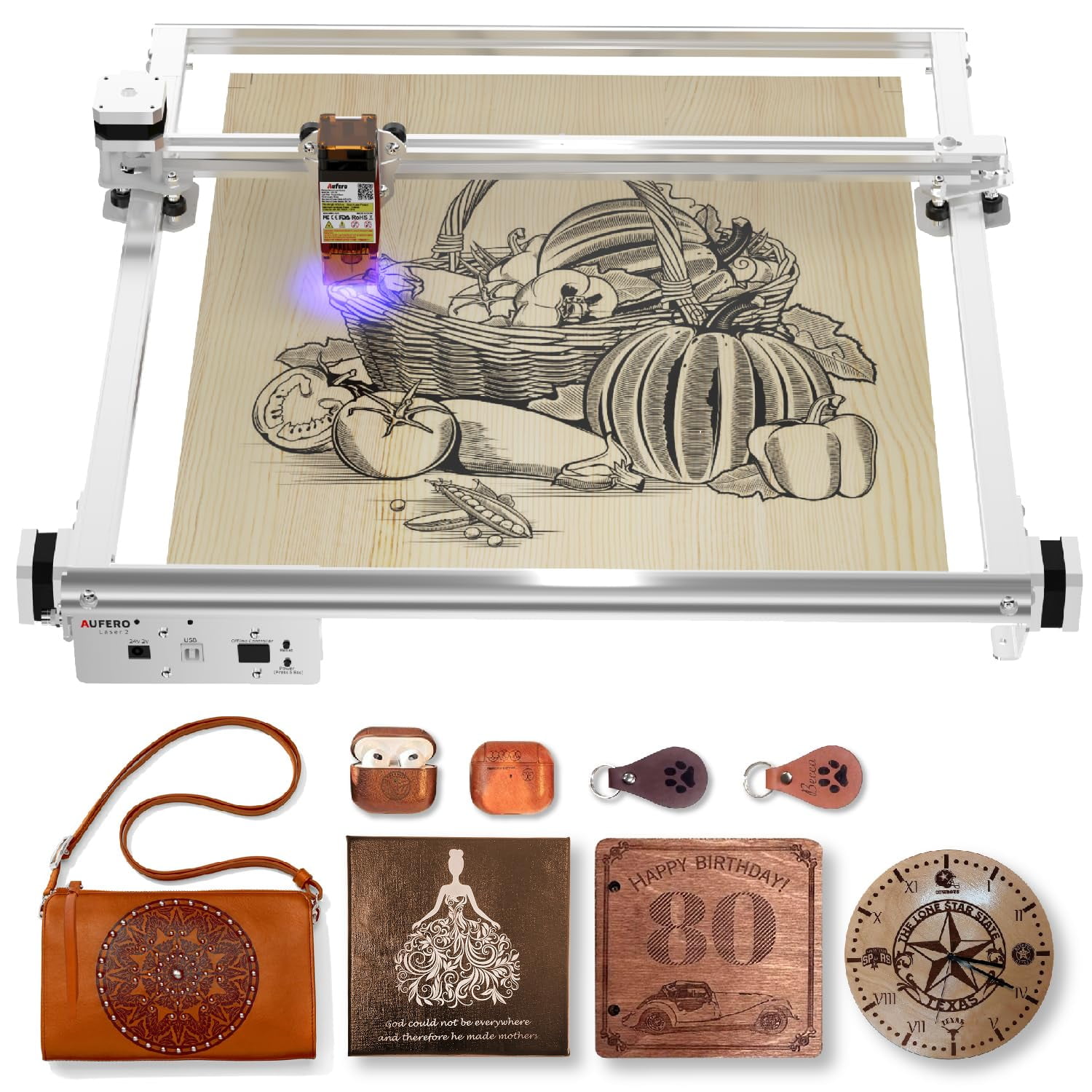 Aufero Laser Engraver, 2 W Diode Laser Engraver Machine, Laser ...
