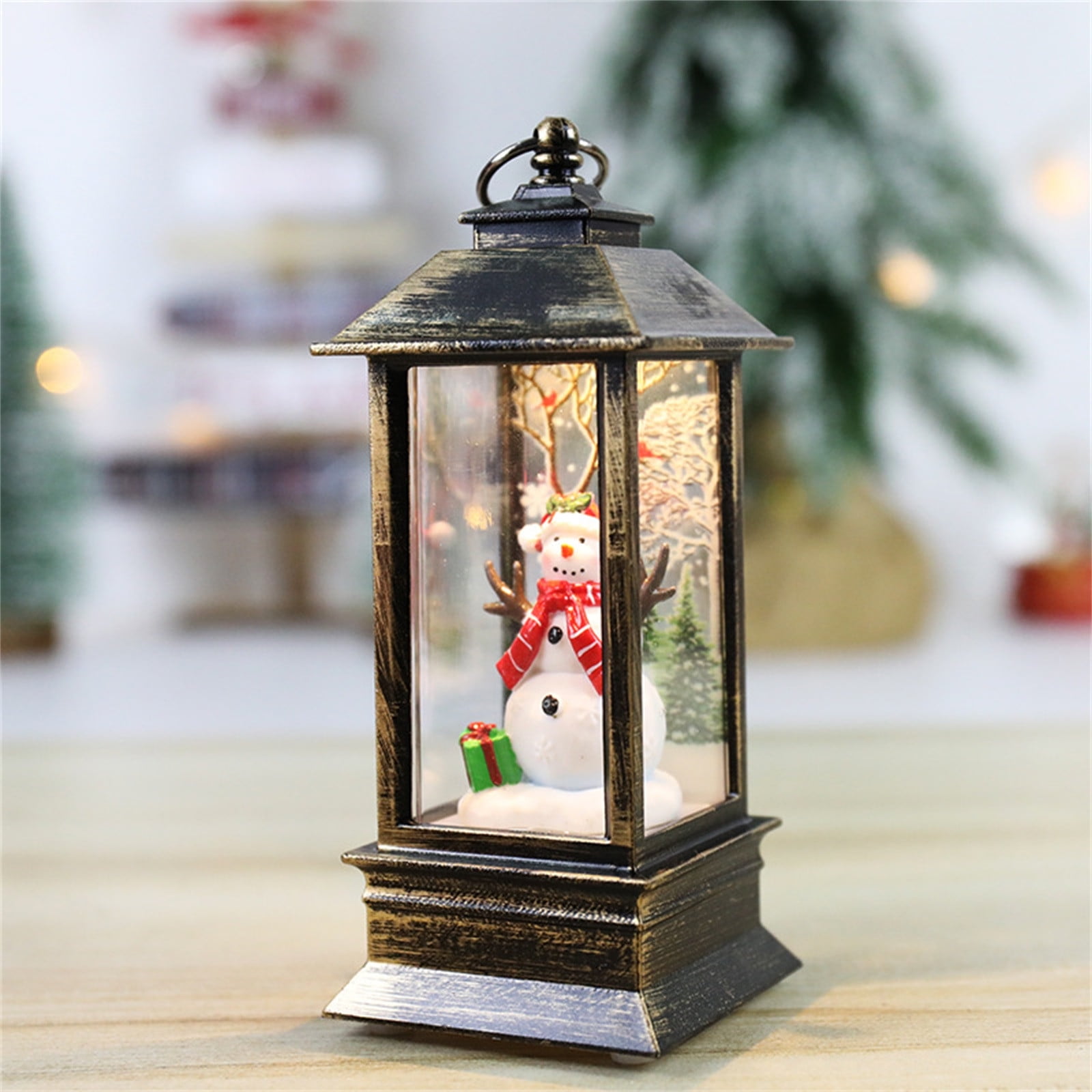 Aufmer 1 Pcs Christmas Mini Lantern Chamber Oil Lamp Miniature Rustic ...