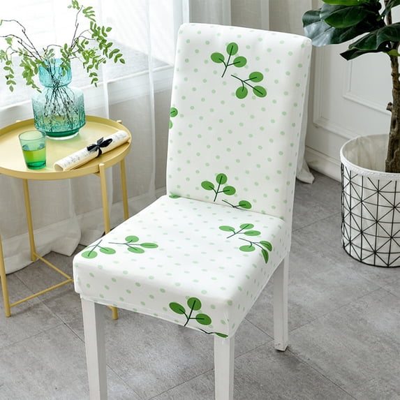 Aufmer 1 Pcs Printing Chair Covers for Dining Room, Stretch Slipcovers ...