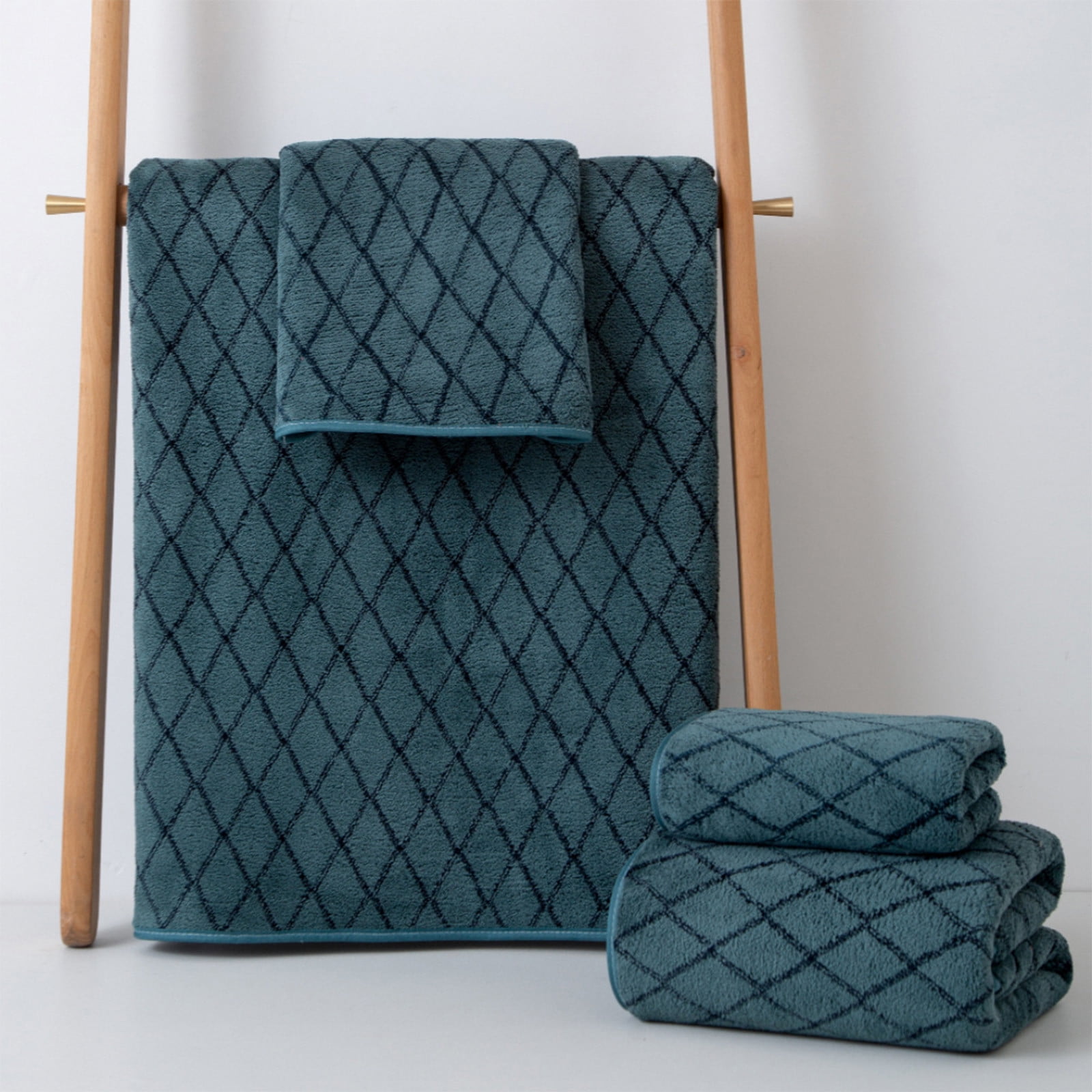 Aufmer 1 Pcs Quick Dry Mesh Corals Fleece Towel, Ultra Absorbent Hair ...