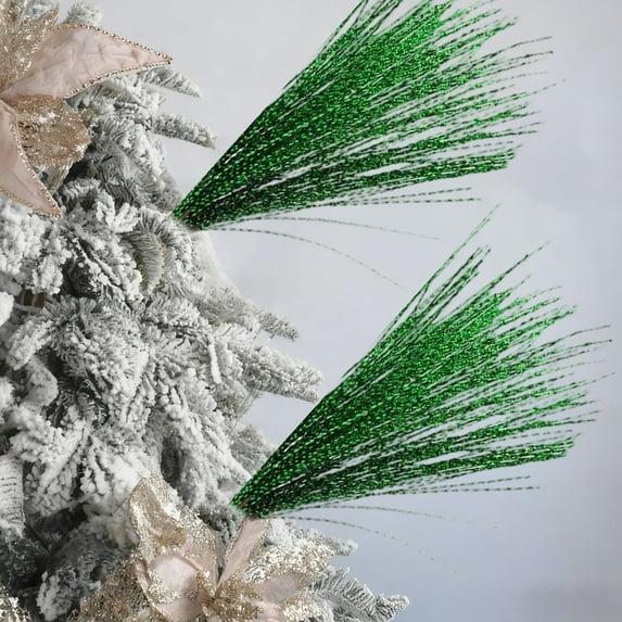 Aufmer 2 Pcs Artificial Christmas Tree Cuttings, Festive Foliage Branch ...