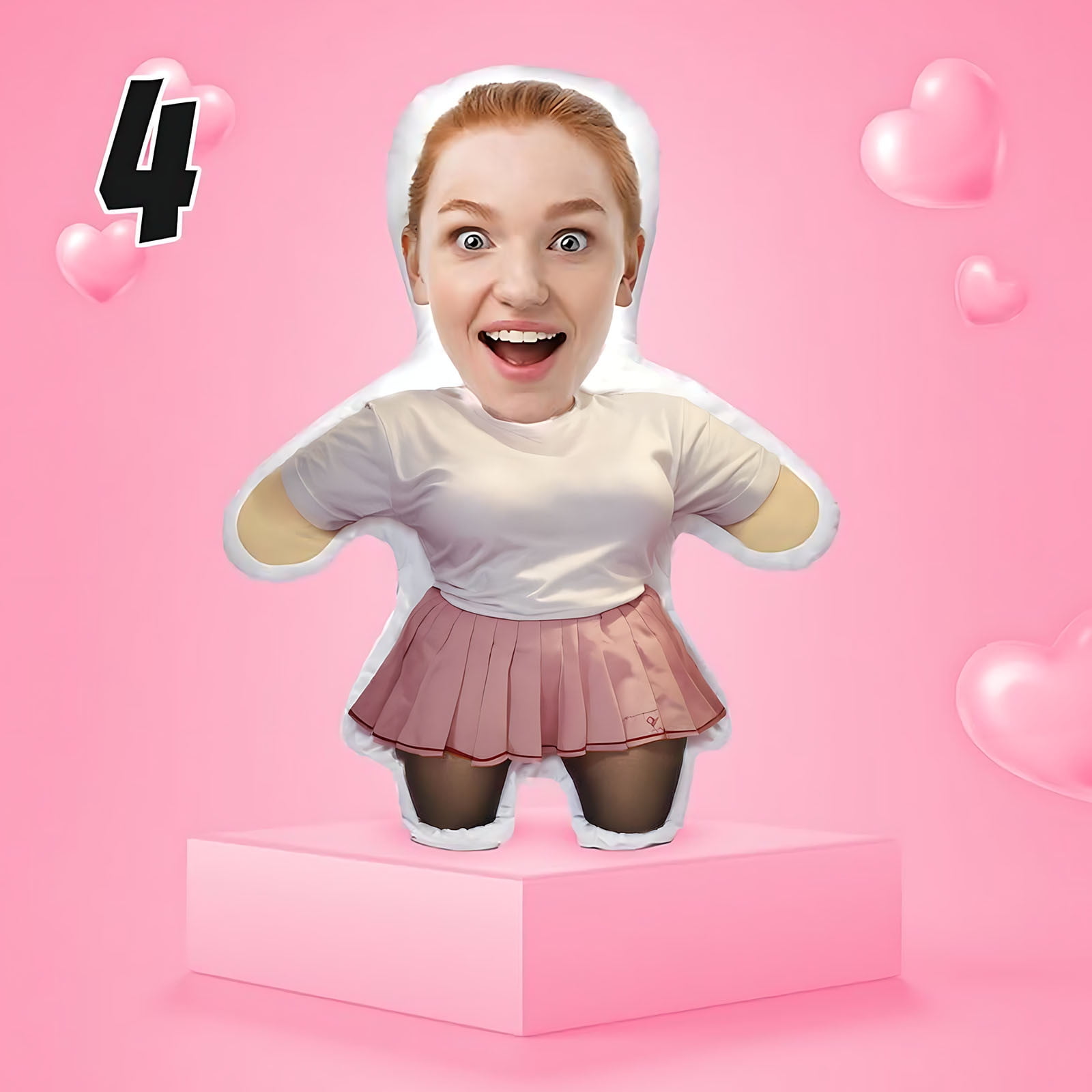 Aufmer 2 Pcs Custom Human Shape Photo Pillow, Personalized Print Doll ...