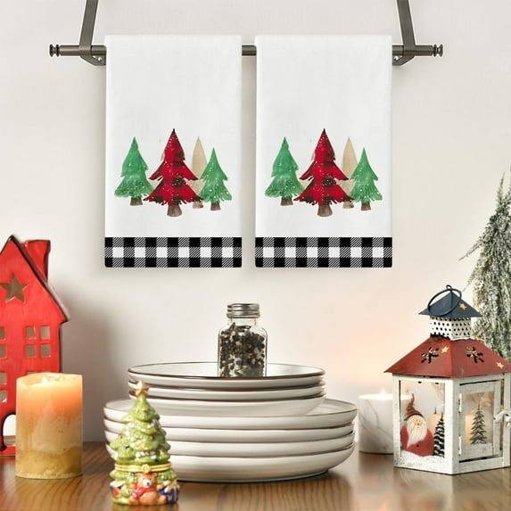 Aufmer 3 Pcs Christmas Holiday Kitchen Towels, Large Drying Cloth for ...