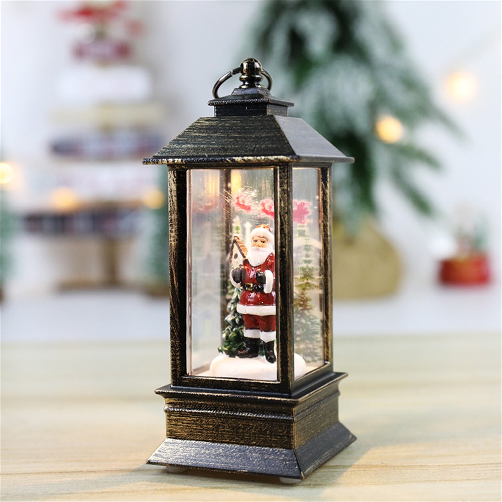 Aufmer 3 Pcs Christmas Mini Lantern Chamber Oil Lamp Miniature Rustic ...
