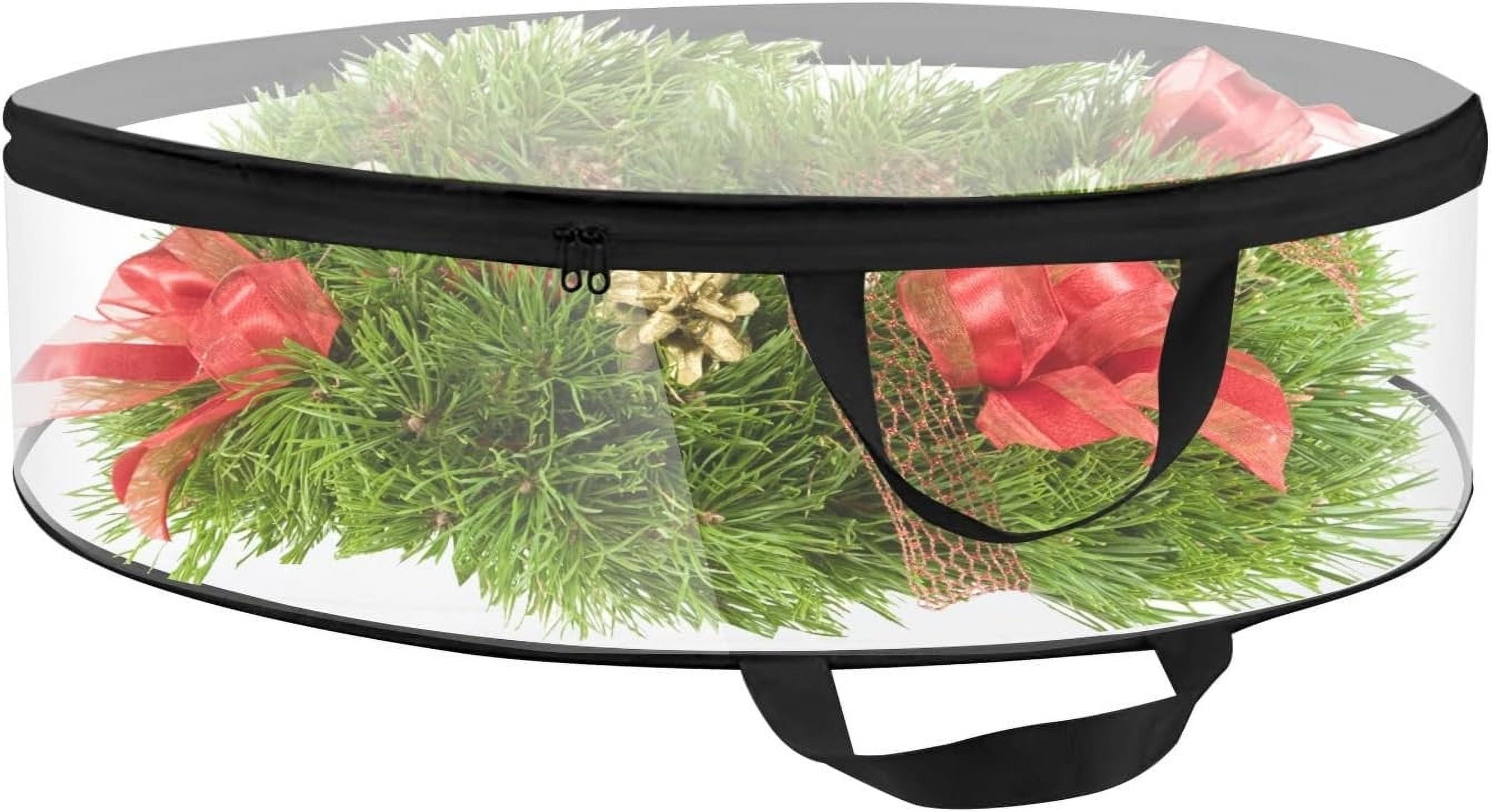 Aufmer 3 Pcs Christmas Wreath Storage with Clear Window and Handle ...