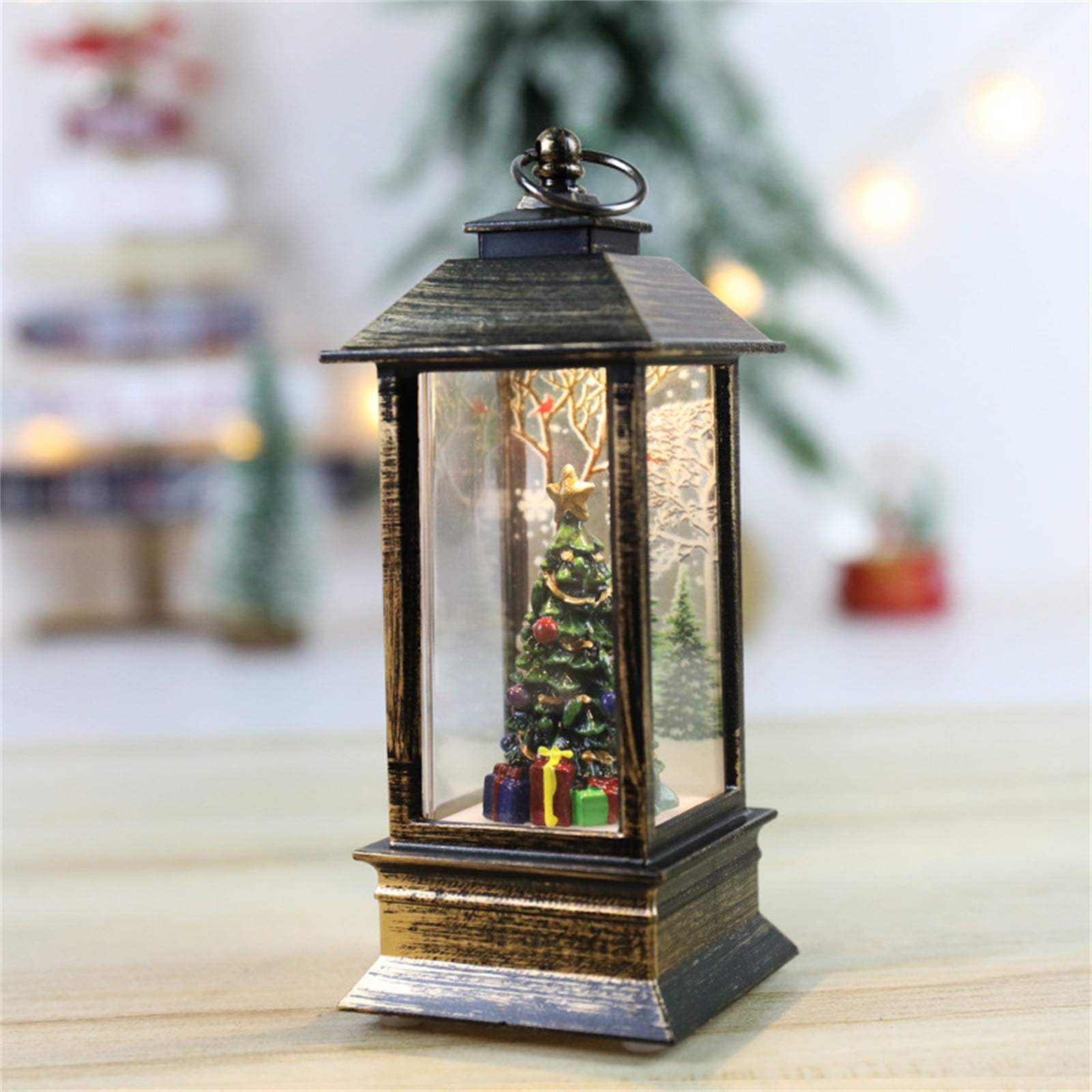 Aufmer 5 Pcs Christmas Mini Lantern Chamber Oil Lamp Miniature Rustic ...