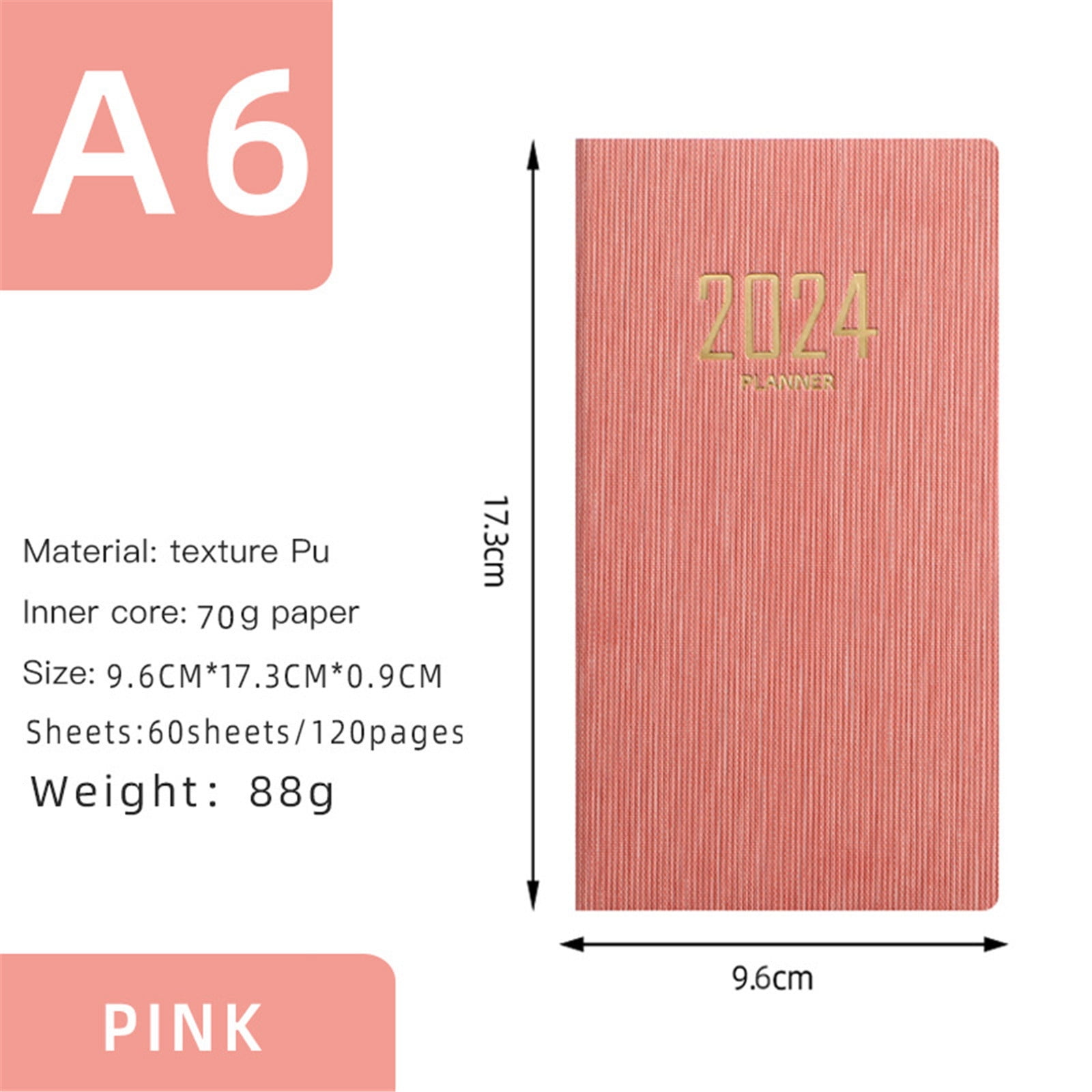 Aufmer A6 Mini Notebook Organizer Planner Daily Planner Notebook Travel Diary - Walmart.com