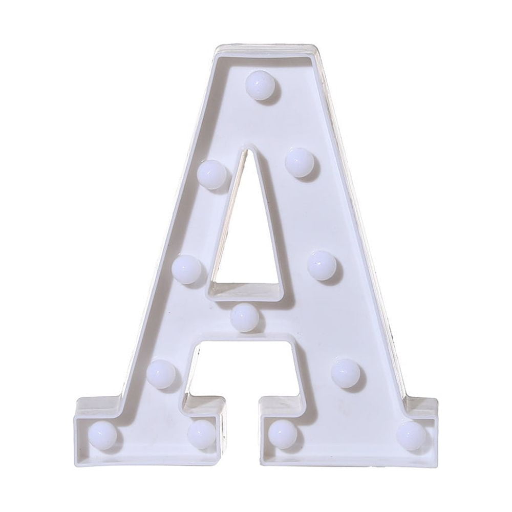 Aufmer Alphabet LED Letter Lights Light Up White Plastic Letters ...