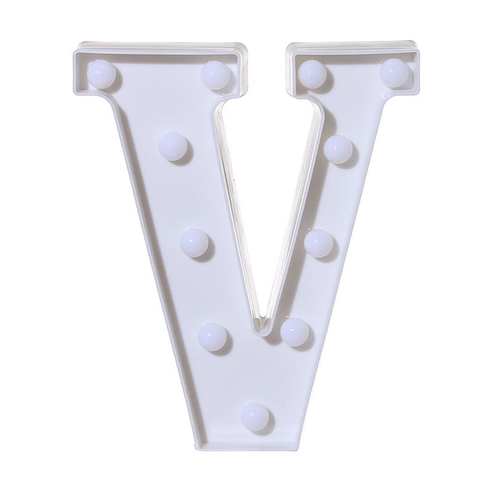 Aufmer Alphabet LED Letter Lights Light Up White Plastic Letters ...