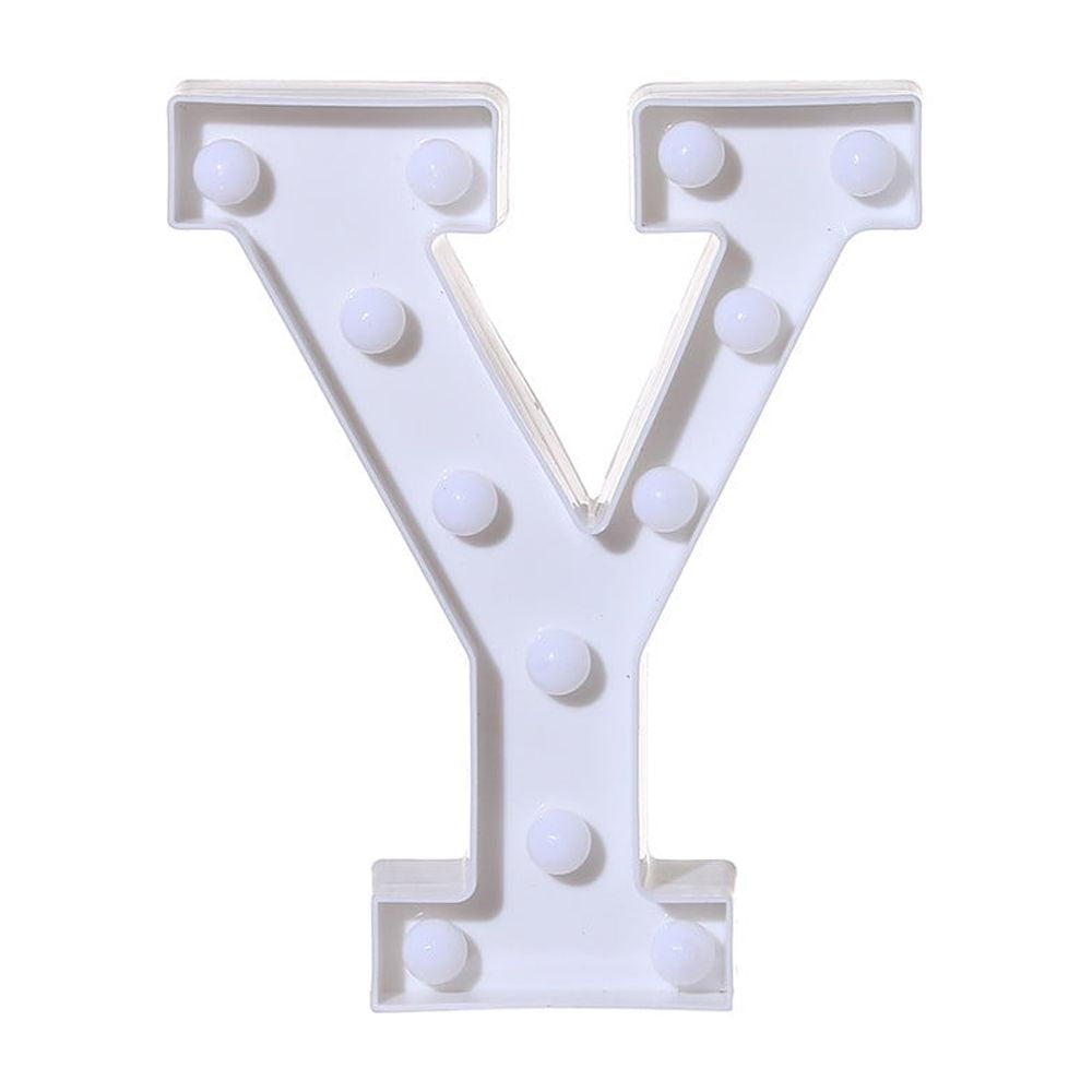 Aufmer Alphabet LED Letter Lights Light Up White Plastic Letters ...