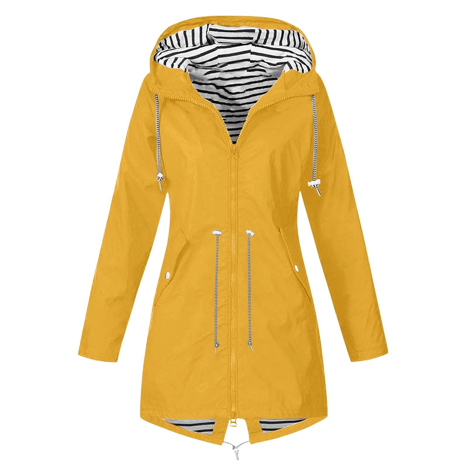 Jacenvly Clearance Waterproof Clothes Plus Size Raincoat Women Long ...