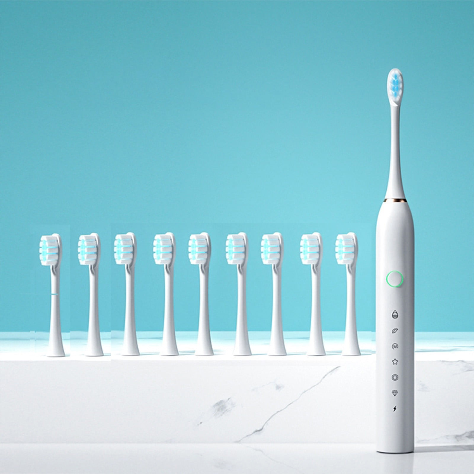 Aufmer Electric Toothbrush for Adults with 10 Brush Heads┃ Sonic ...