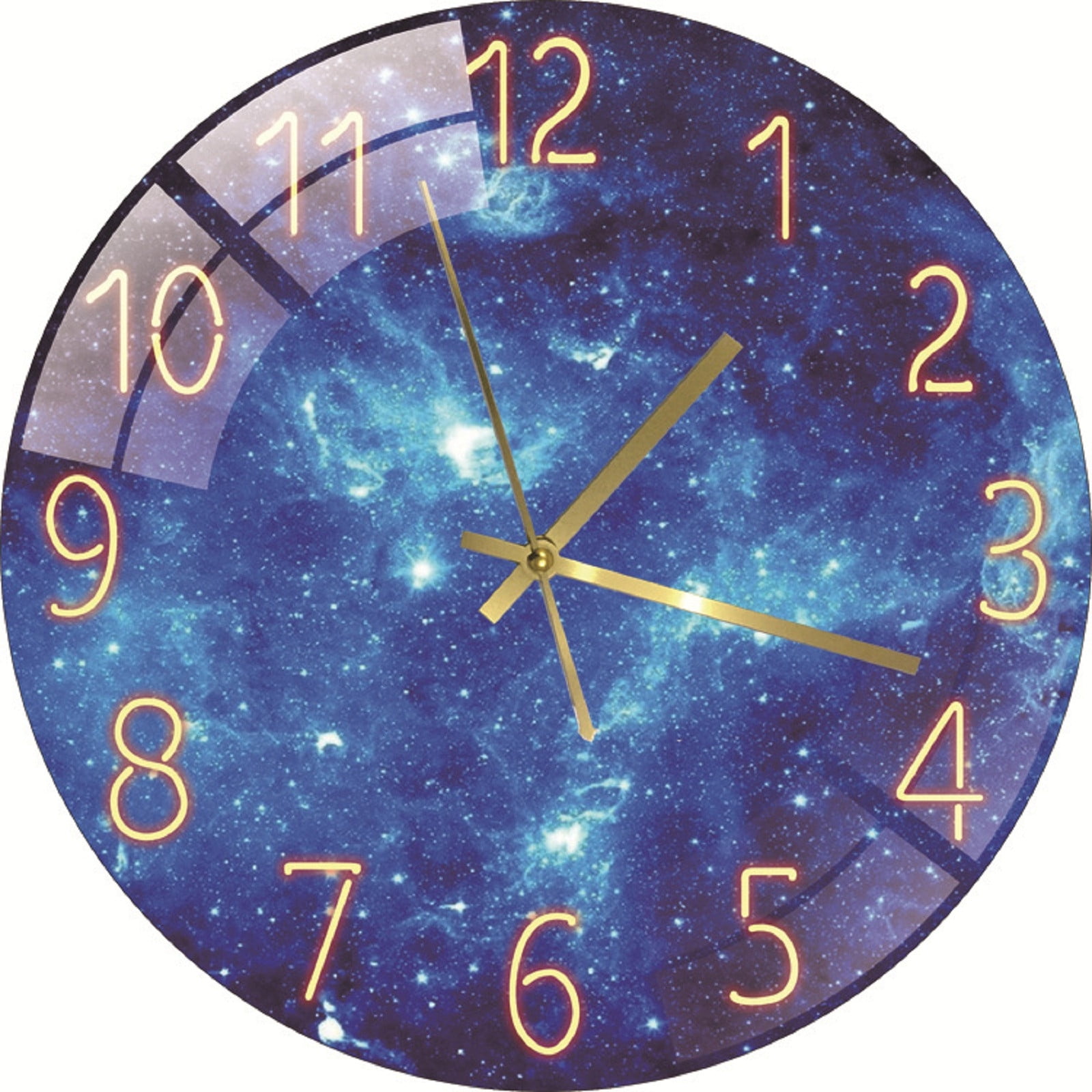 Aufmer Living Room Digital Wall Clock Acrylic Mute Creative Clock Alarm ...