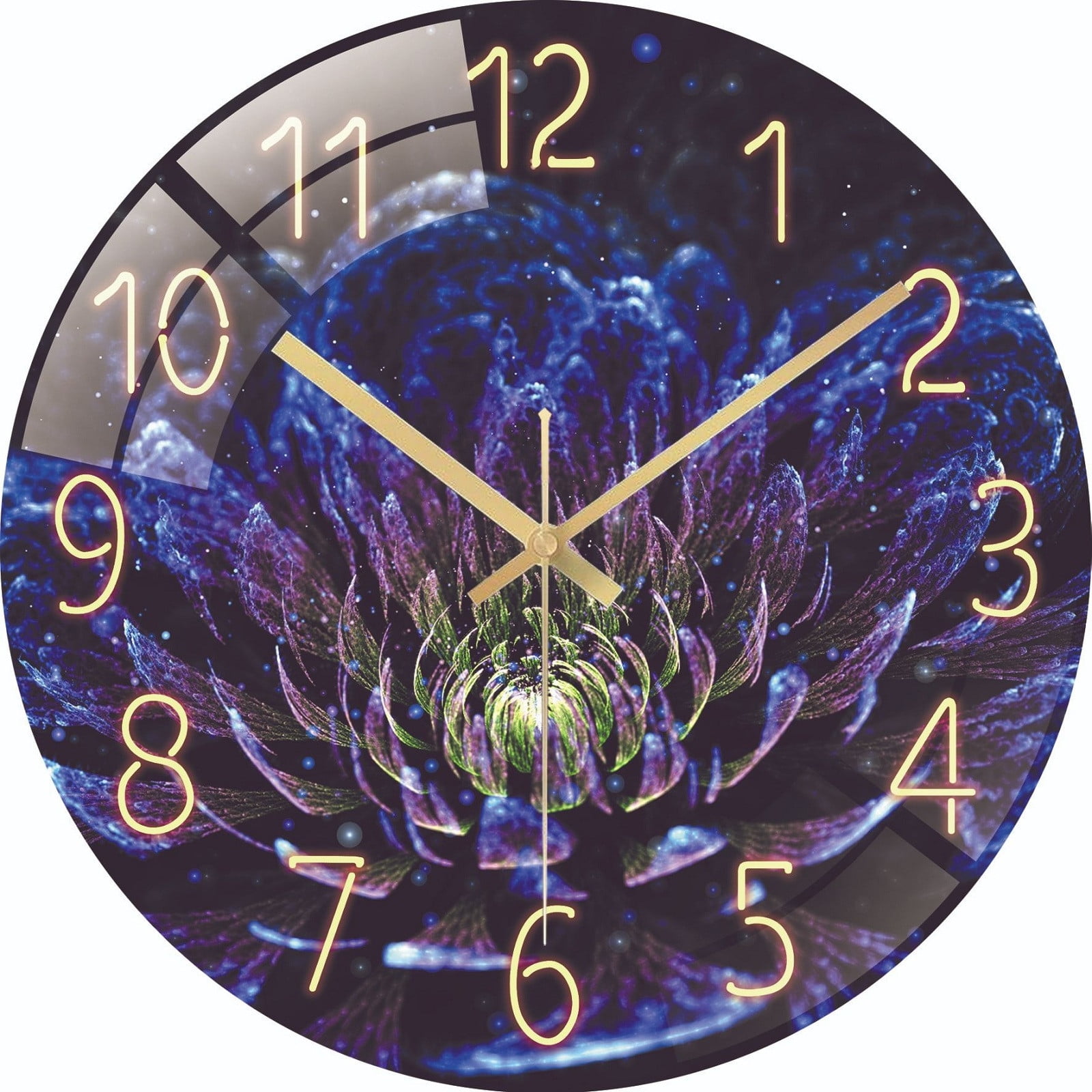 Aufmer Living Room Digital Wall Clock Acrylic Mute Creative Clock Alarm ...