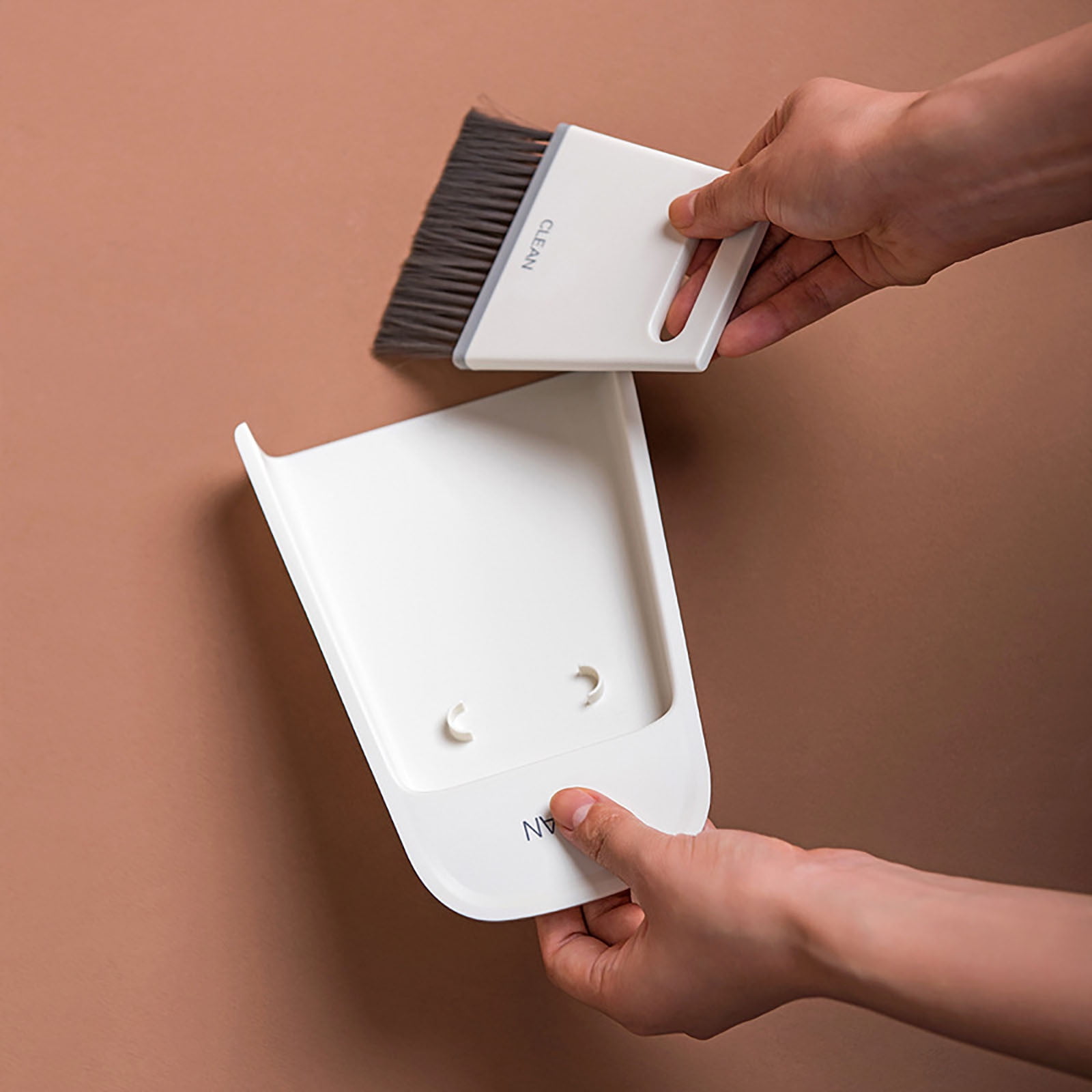 Aufmer Mini Dustpan and Brush Set | Nesting Snap┃On Design | Portable ...