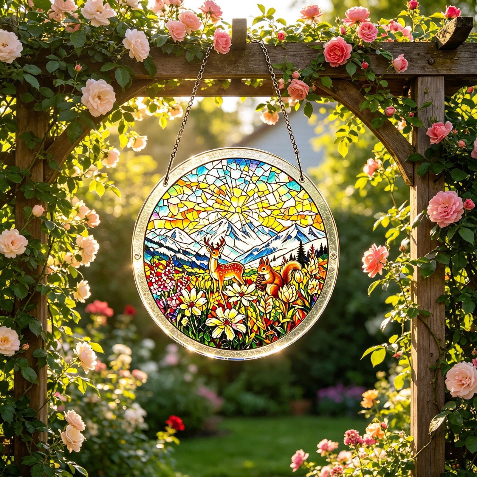 Aufmer Moderate Size Acrylic Window Hanging Puzzle Ornament Beautiful ...