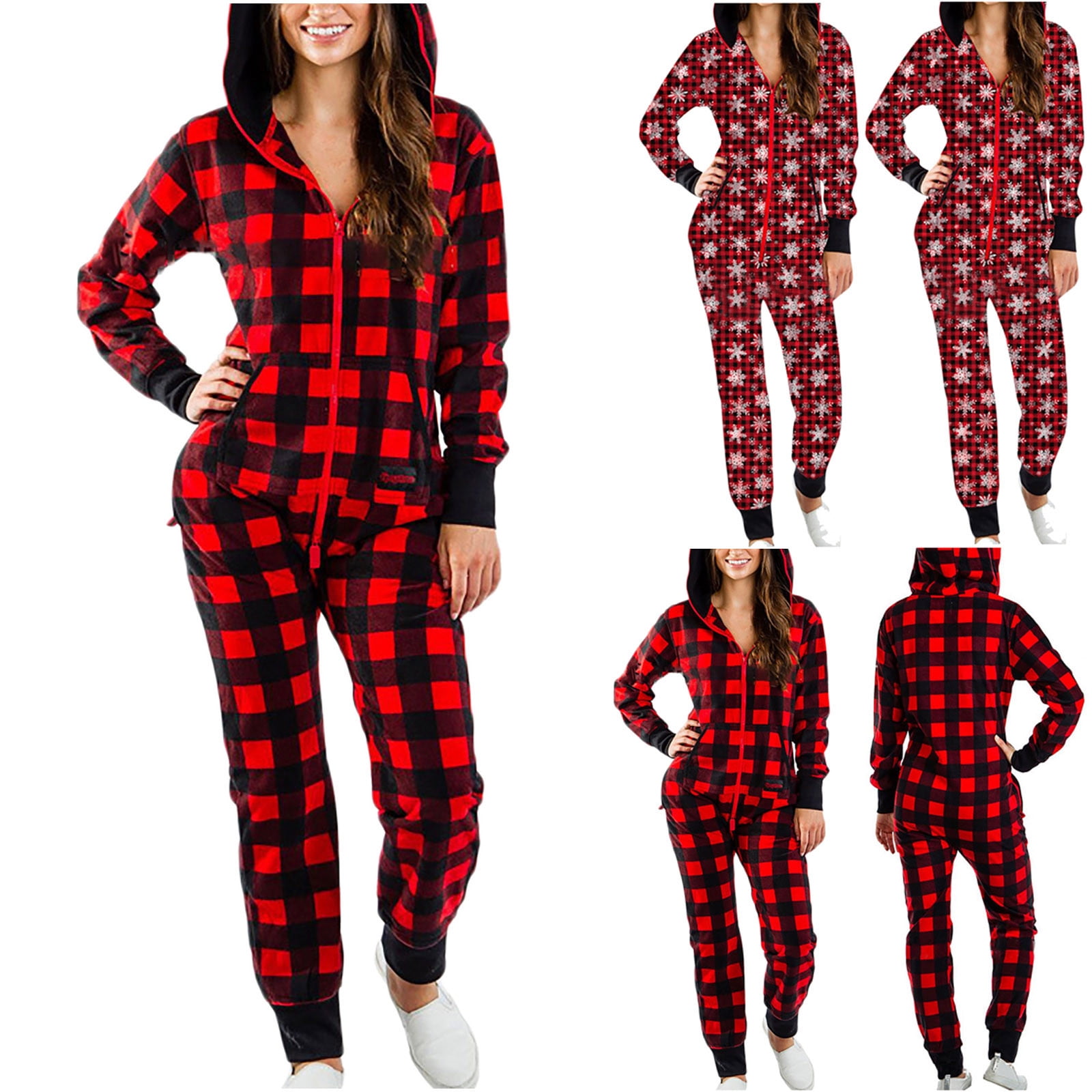 Aufmer Pajamas for Women Nightgown Clearance Long Sleeved Hoodlies Neck ...