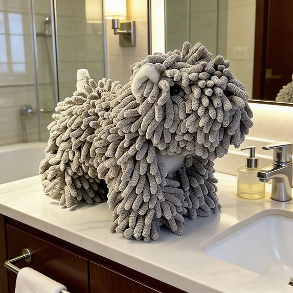 Aufmer Puppy Pattern Household Towel Soft Absorbent Daily Wiping Cloth ...