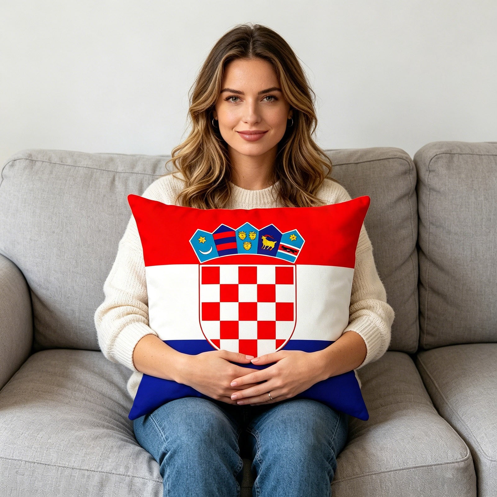Aufmer Sports Theme Flag Printed Pillow Cover Easy Match Household ...