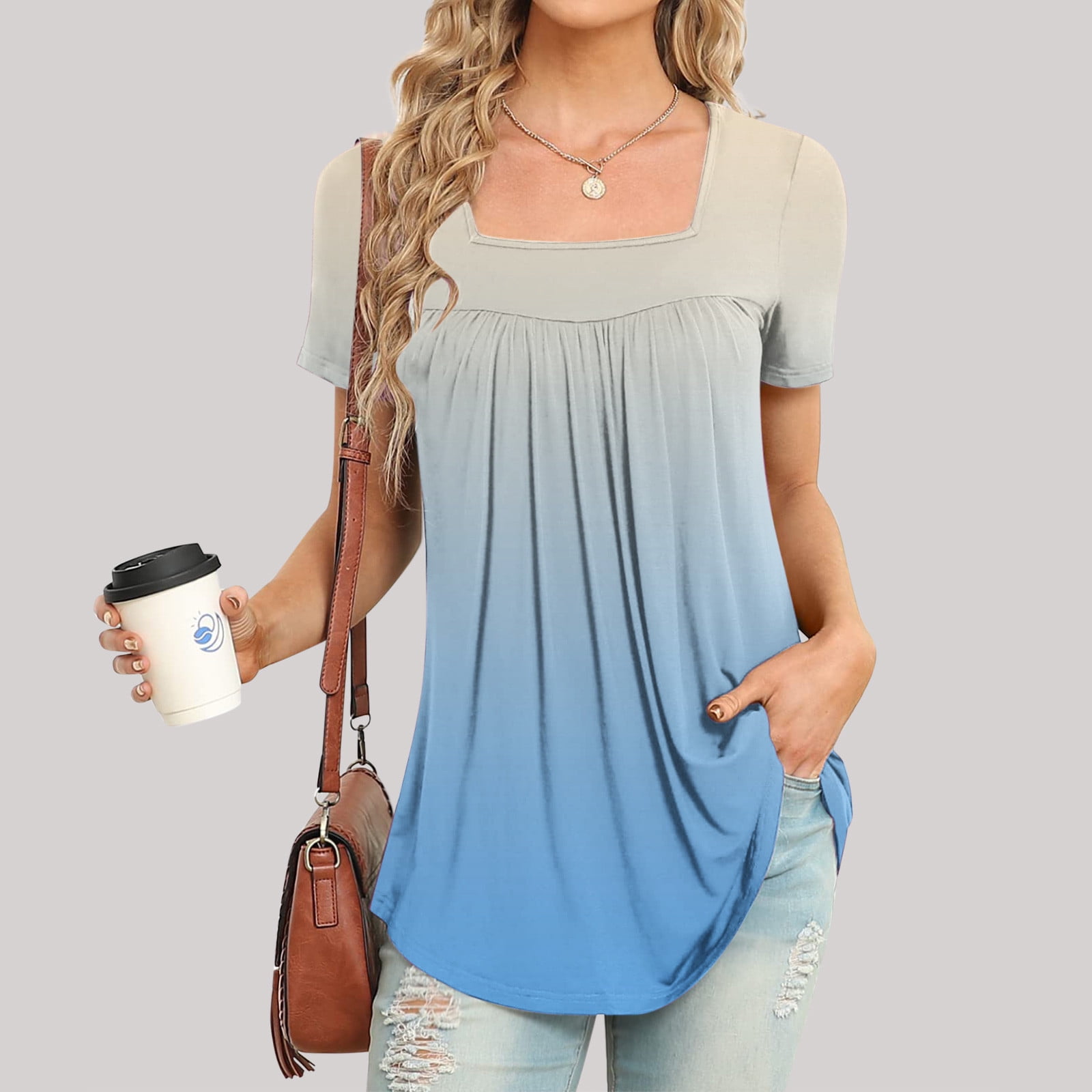 Jacenvly Summer and Fall Tops for Women 2023 Trendy Soft and Durable ...