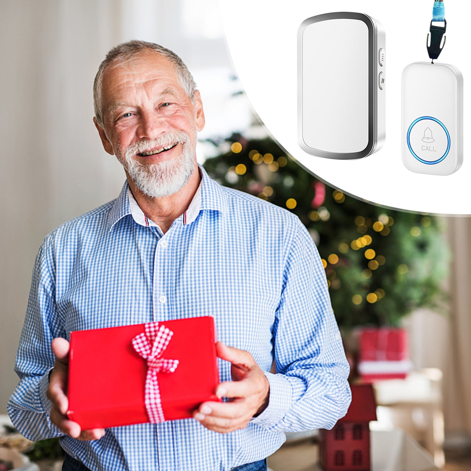 Aufmer Wireless Doorbell Communication┃Wireless Digital Music Doorbell ...