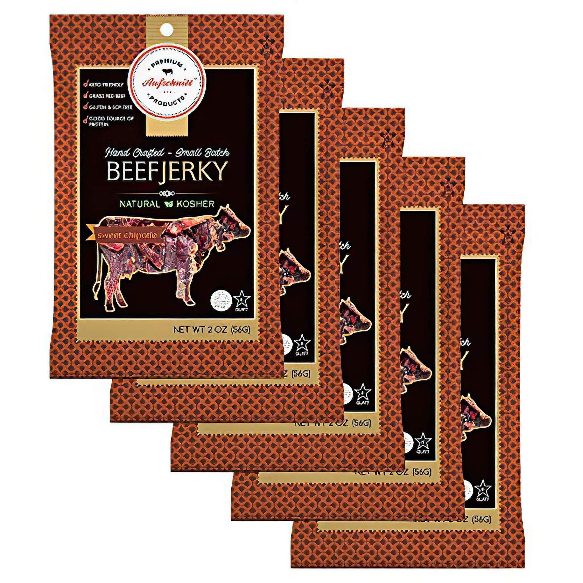 Aufschnitt Grass Fed Beef TMA3 Jerky - Low Sodium, Certified Kosher - Halal and Keto Friendly ...