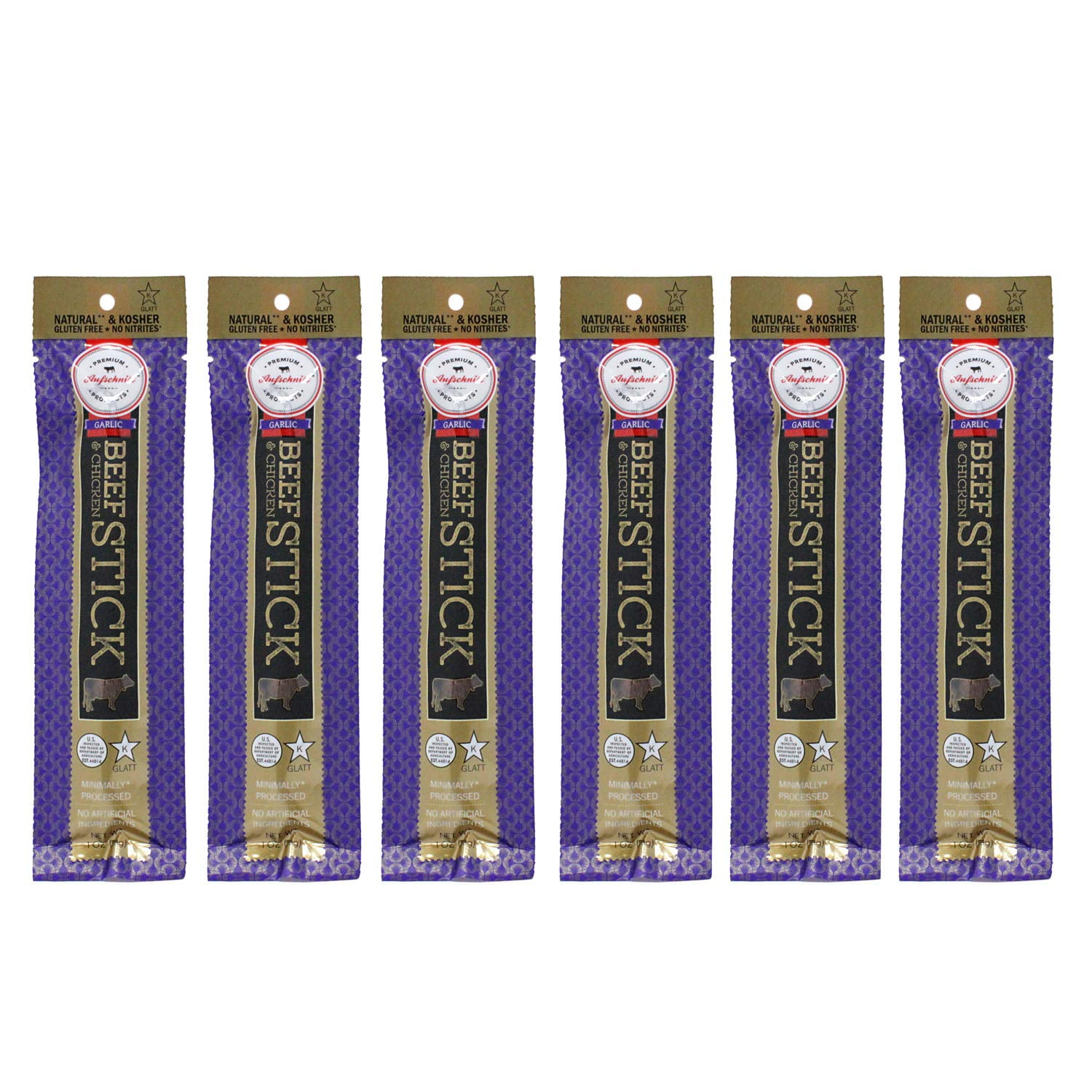 Aufschnitt Grass Fed Beef YYF14 Jerky Sticks - Low Sodium, Certified ...