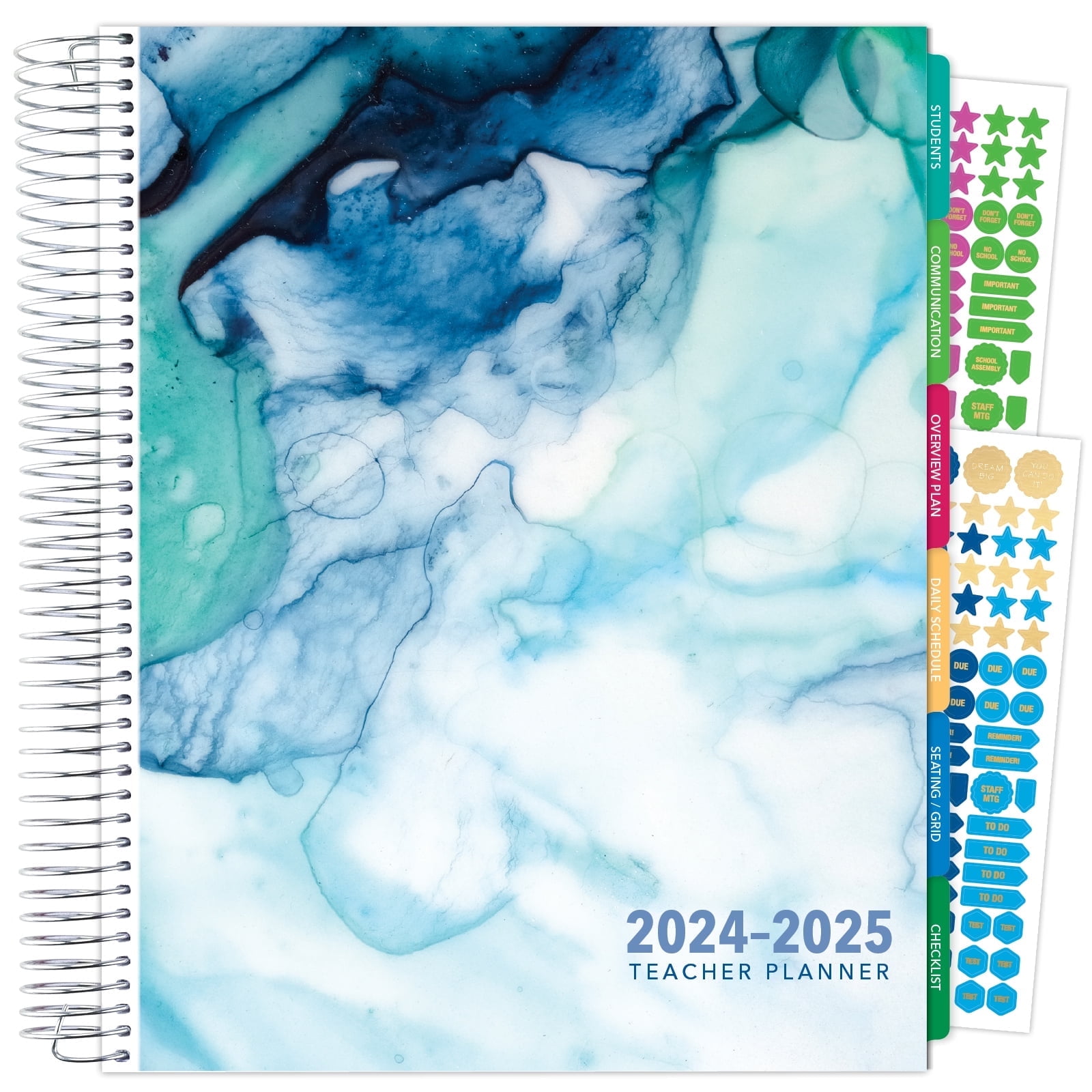 Aug 2024-Jul 2025 Deluxe Teacher Planner Notebook 8.5x11 Daily Weekly ...