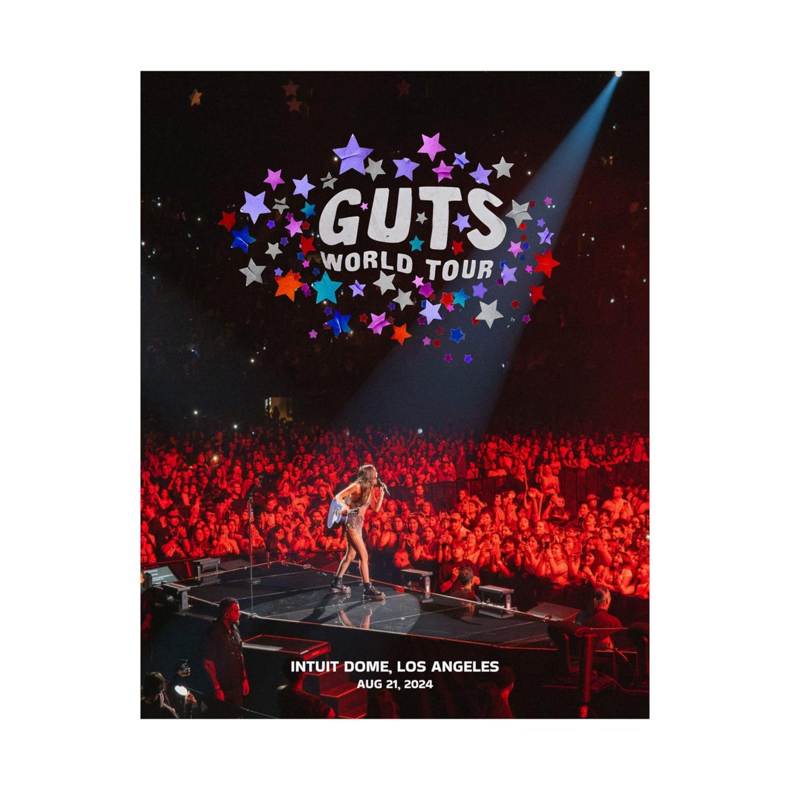 Aug 21, 2024 Intuit Dome Olivia Rodrigo Guts World Tour Concert Poster ...