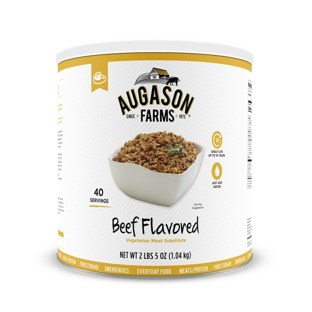 Augason Farms Beef Flavored Vegetarian Meat Substitute 2 lbs 5 oz No ...