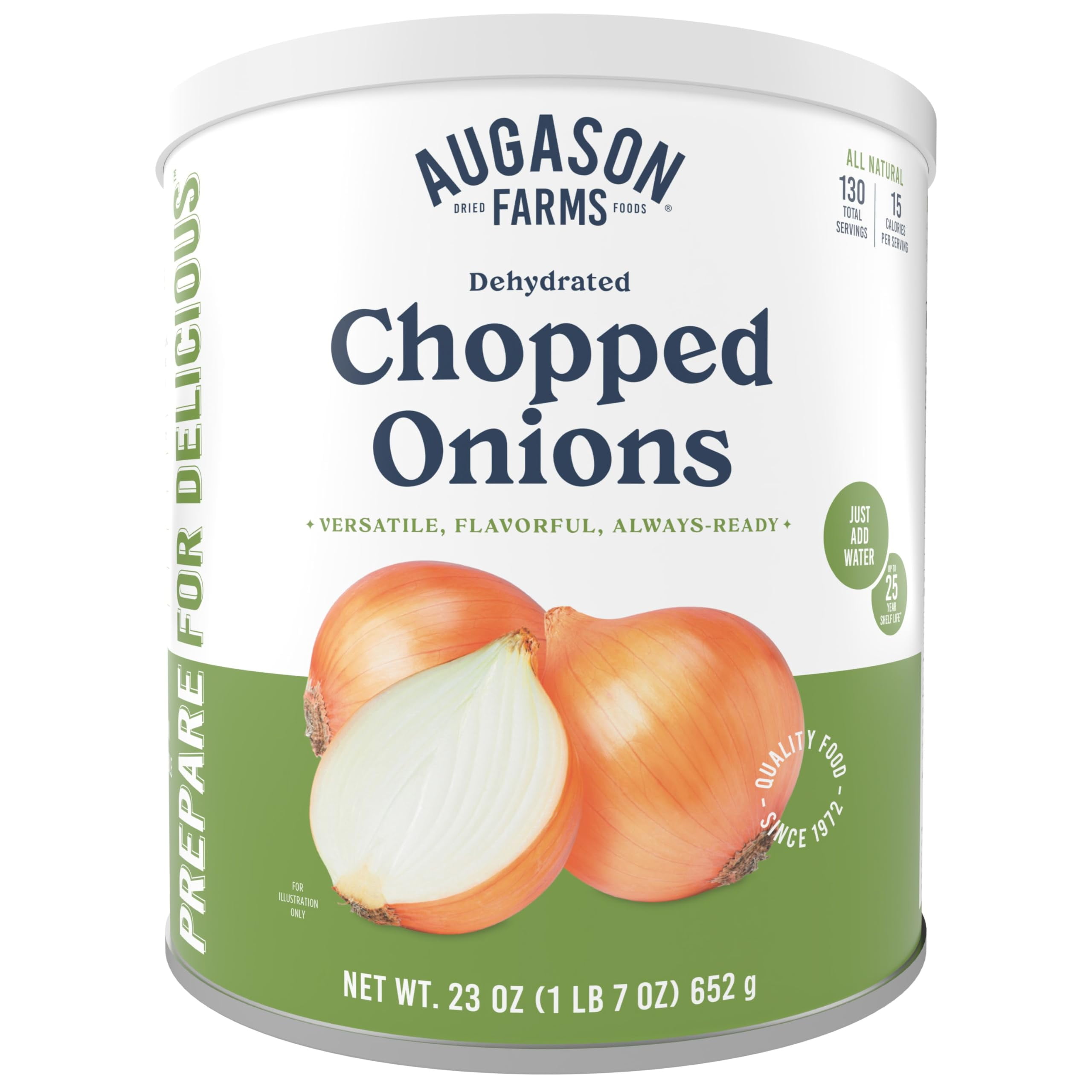 Augason Farms Dehydrated TWE5 Chopped Onions Can, Emergency Food Supply ...