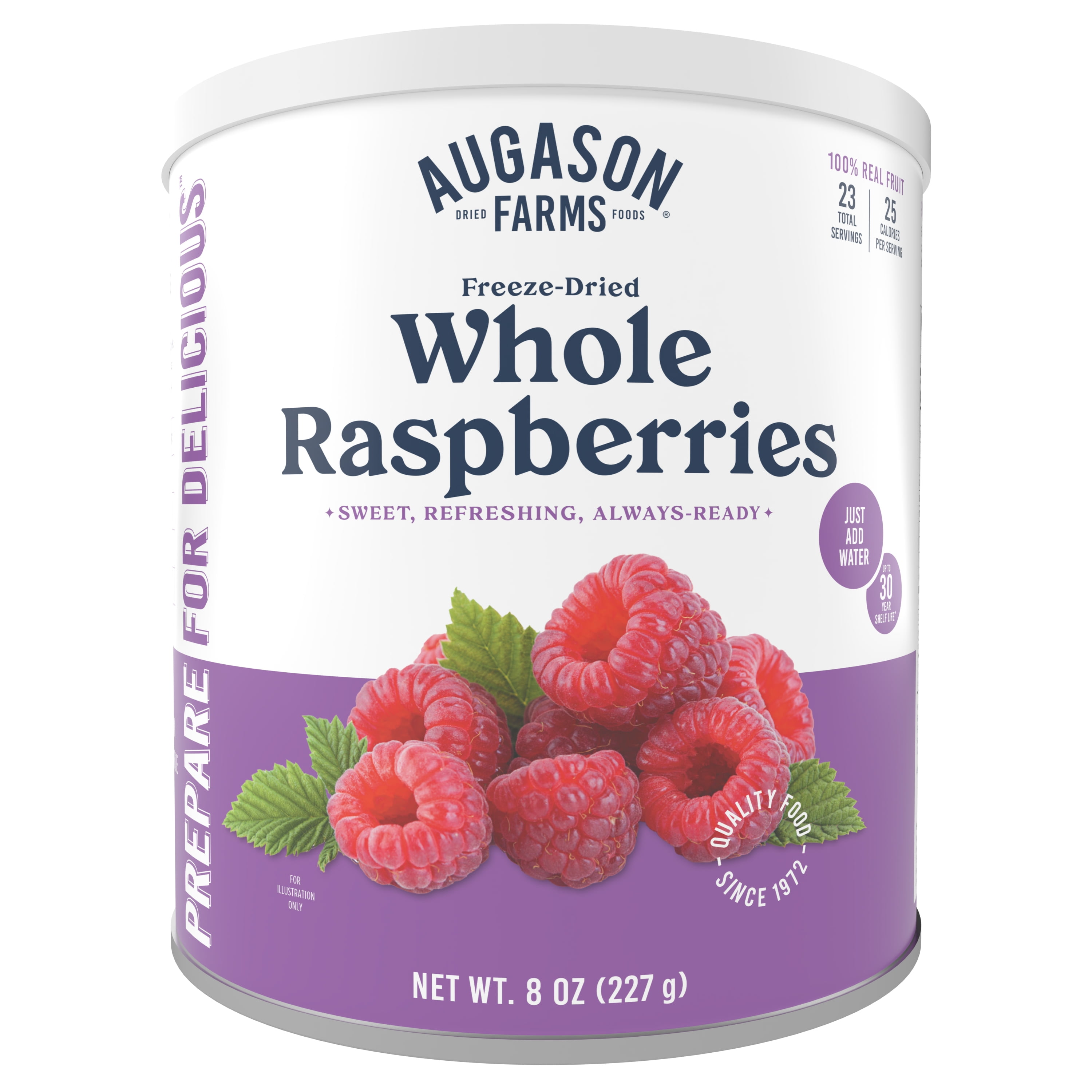 Free Shipping! Augason Farms Freeze Dried Whole Raspberries 8 oz No 10 ...