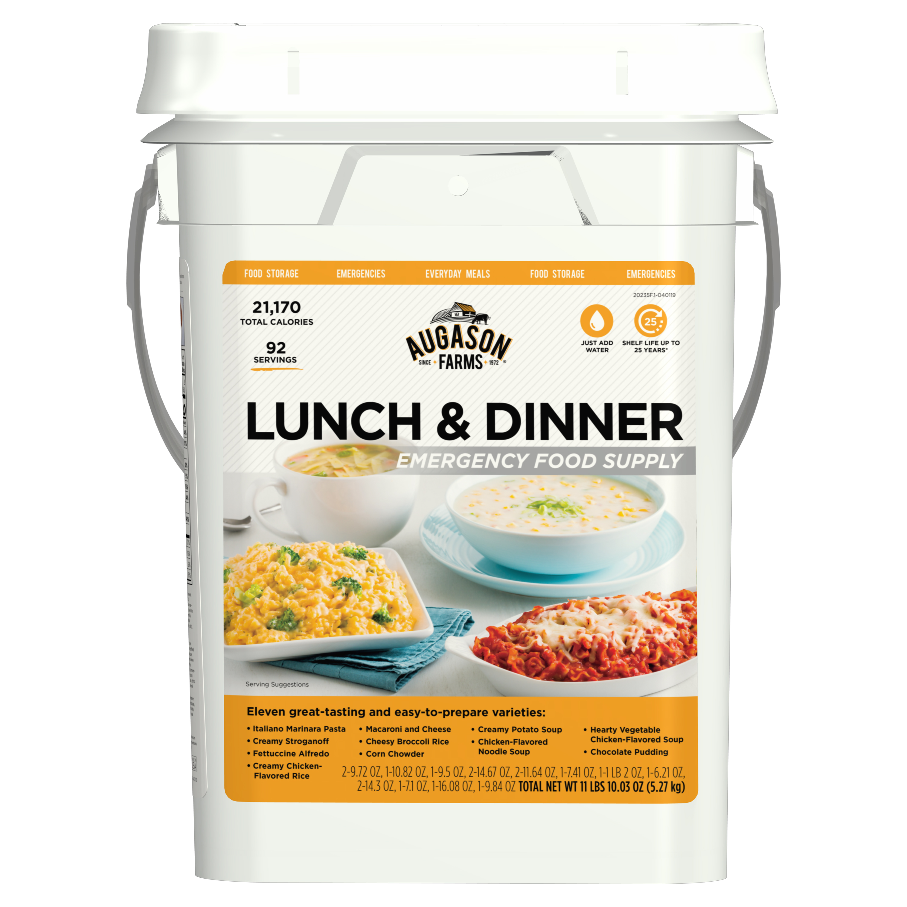 Augason Farms Breakfast & Dinner Emergency Food Supply, 13 Varieties ...