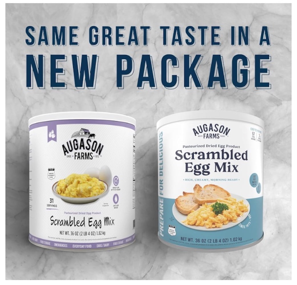 Augason Farms Large Powdered Scrambled Egg Mix, Gluten Free, 36 oz ...