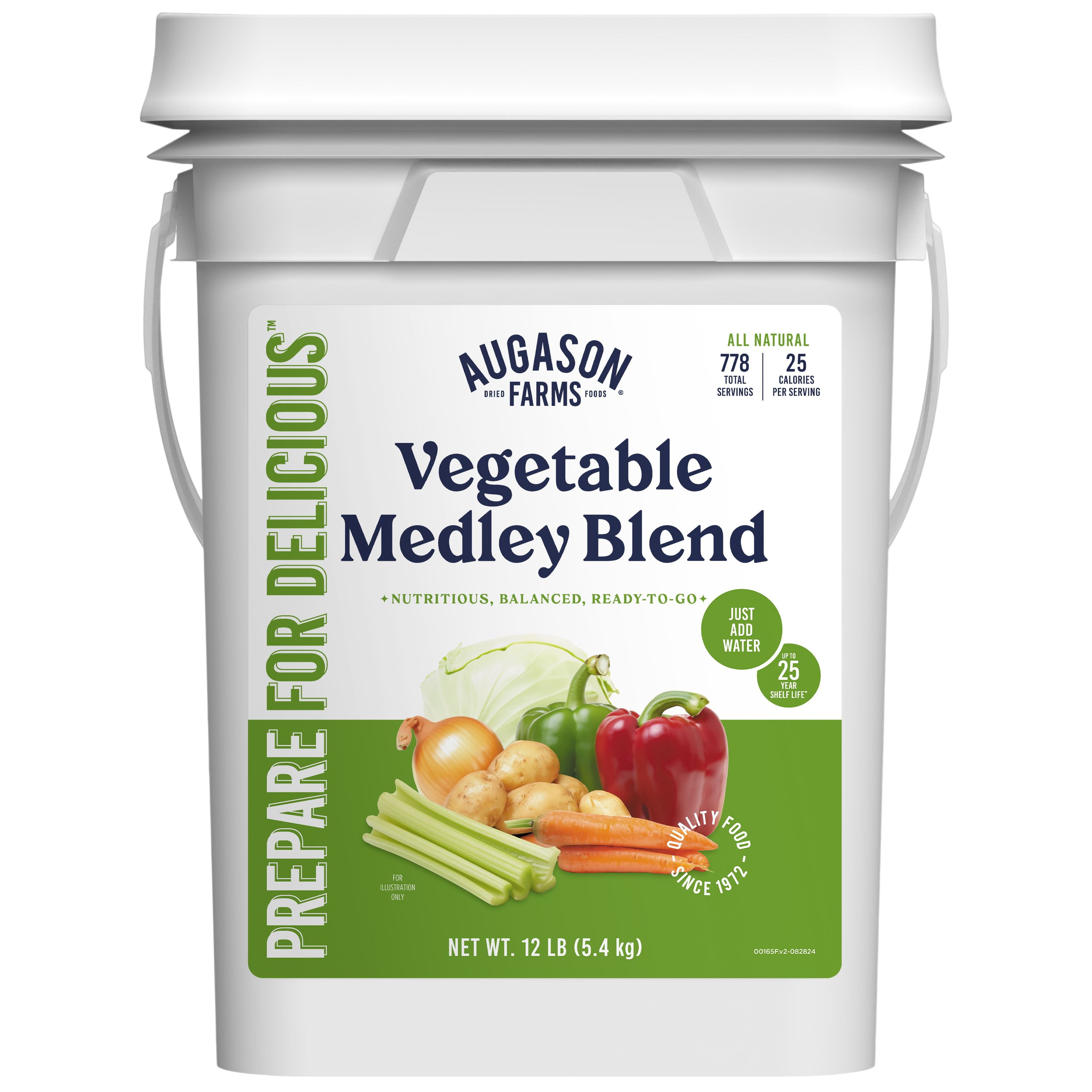 Free Shipping! Augason Farms Vegetable Medley PL 4G 12 lb for Soup Stew ...