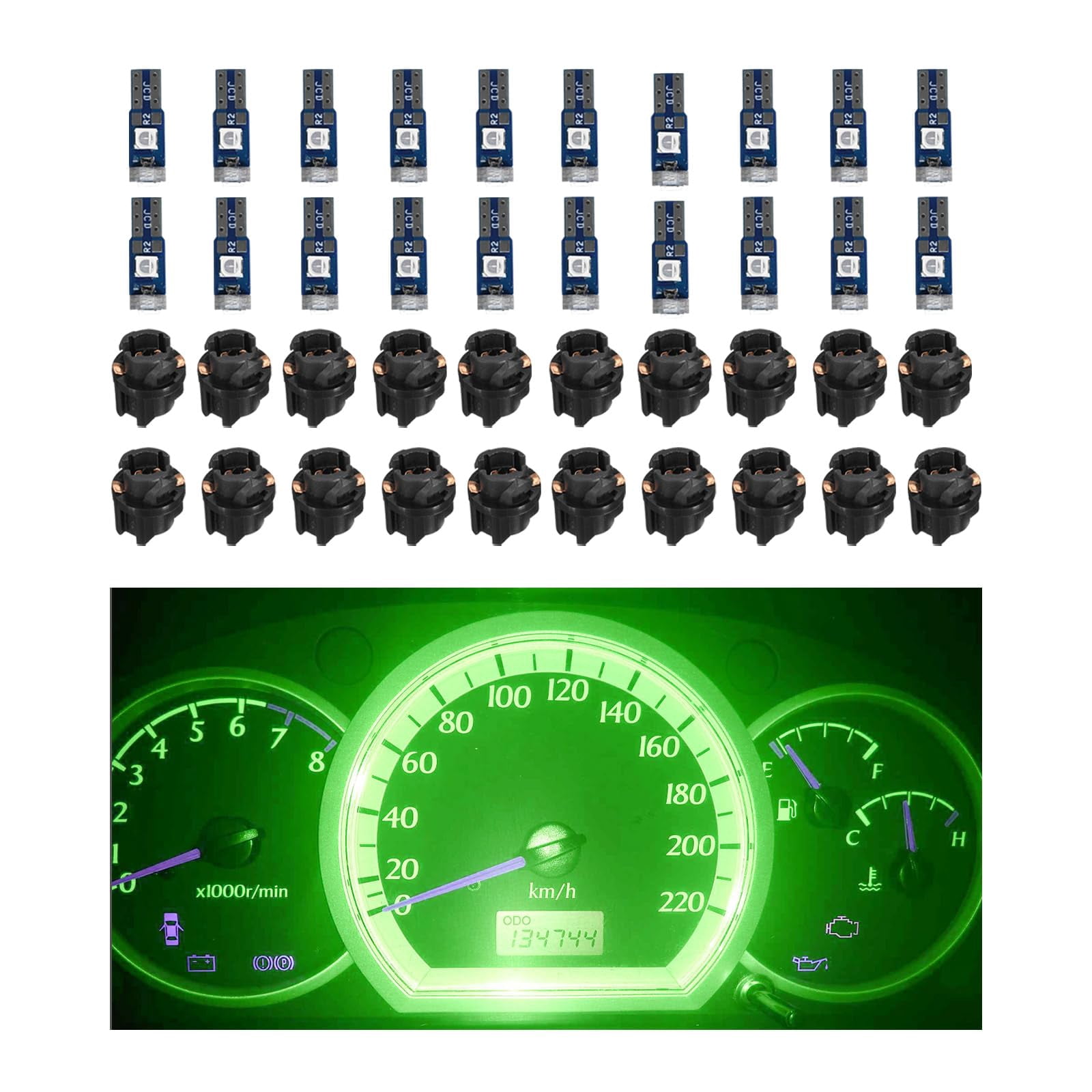 Augeny 20PCS T5 Led Lights for Car Dashboard, 3030-3SMD High Light Car ...