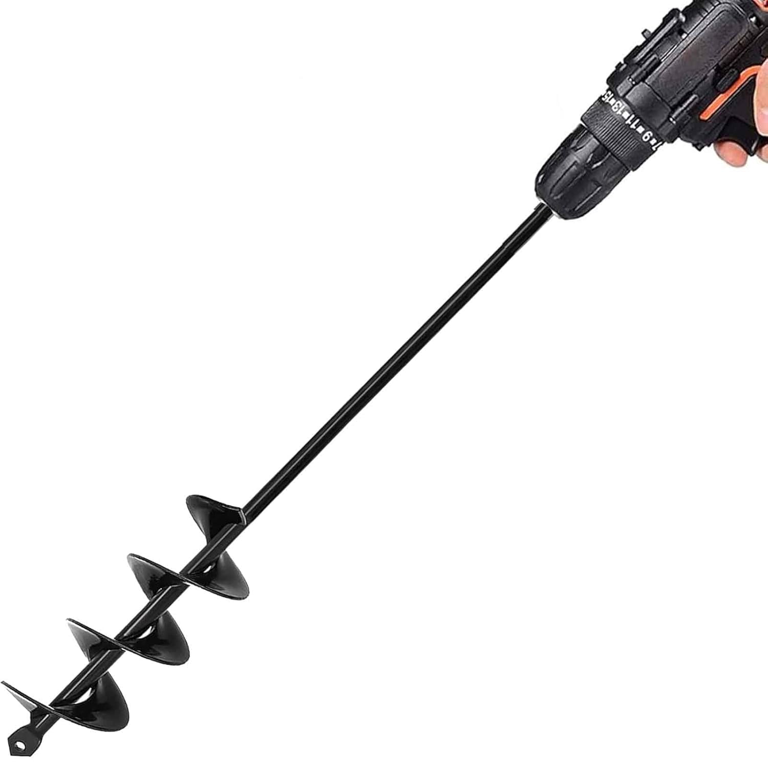 Auger Drill Bit 2x14.6inch Garden Plant Flower Bulb Auger Rapid Planter ...