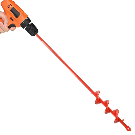 Auger Drill Bit For Planting 1.6"(D) X16.5(L), Garden Ground Earth ...