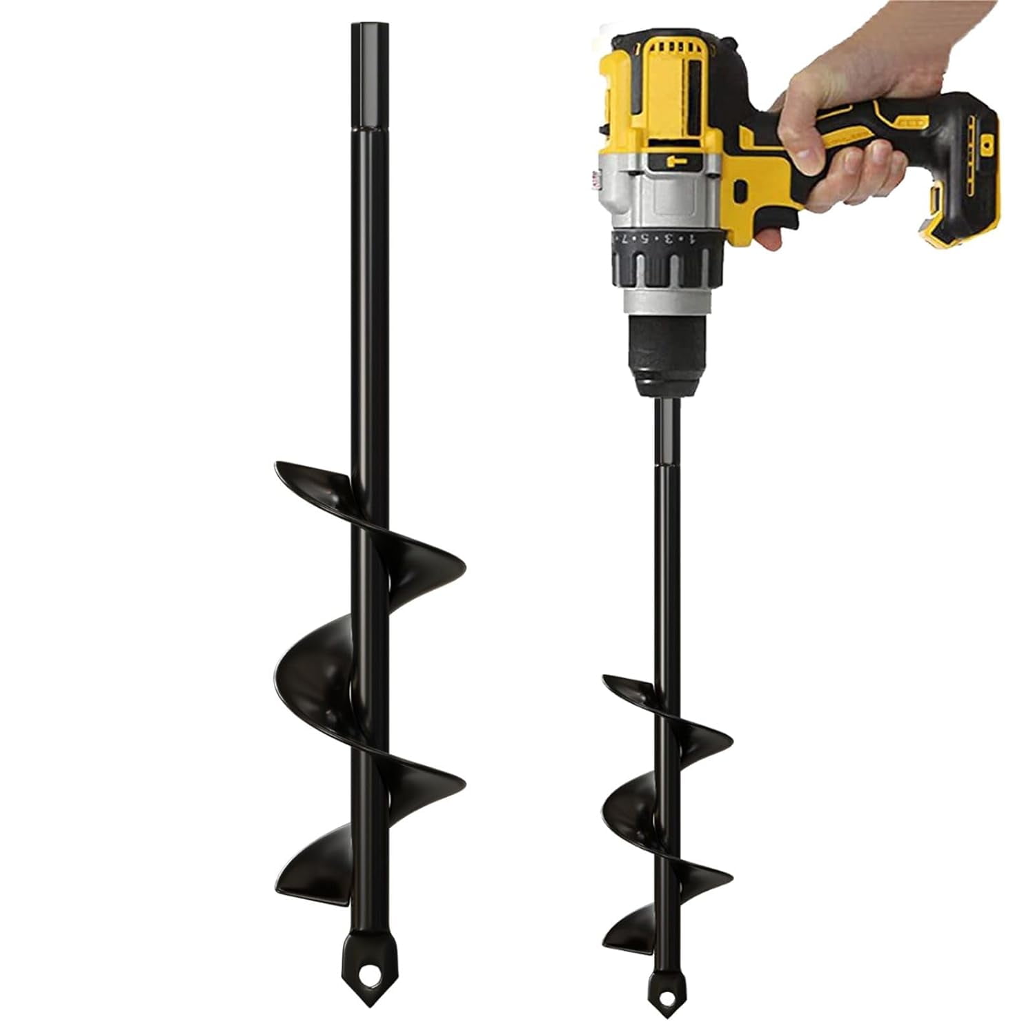 Auger Drill Bit for Planting – 1.6 x 9 Inch - Garden Spiral Hole Drill ...