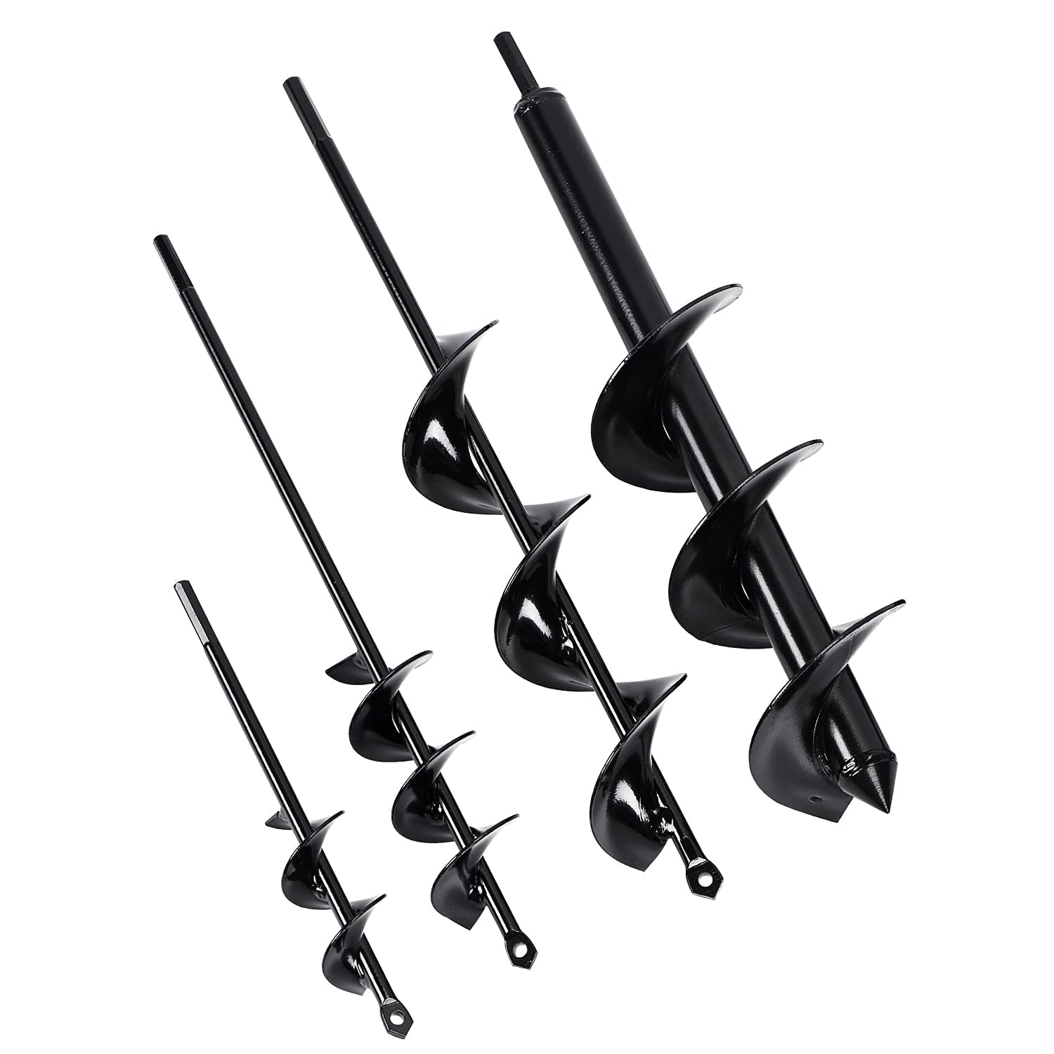 Auger Drill Bit for Planting 4 Pack, Garden Ground Earth Spiral 3/8 ...