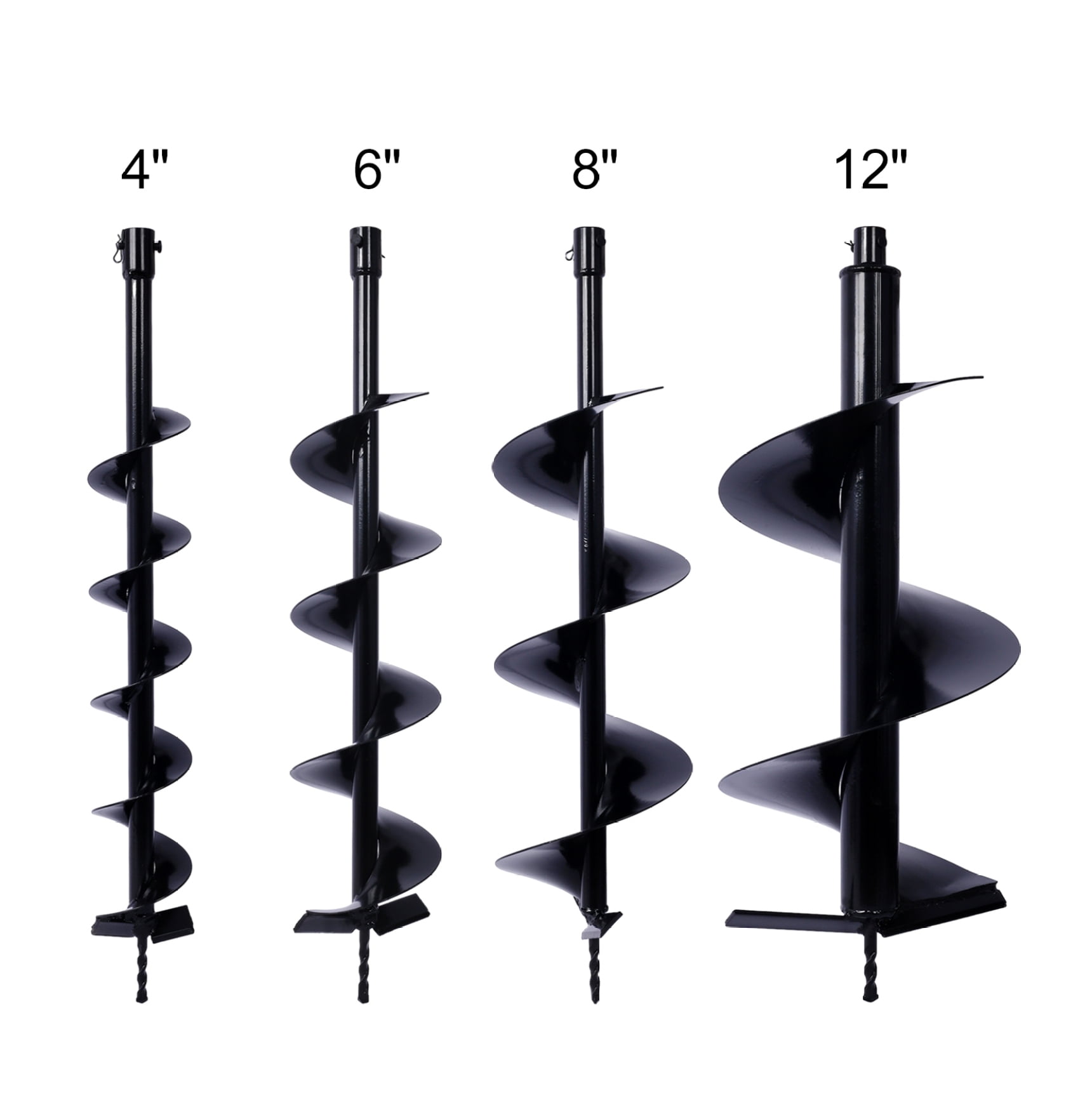 Auger Drill Bit Set - 3/4" Shaft Planting Hole Digger, 4-Pack (4", 6 ...