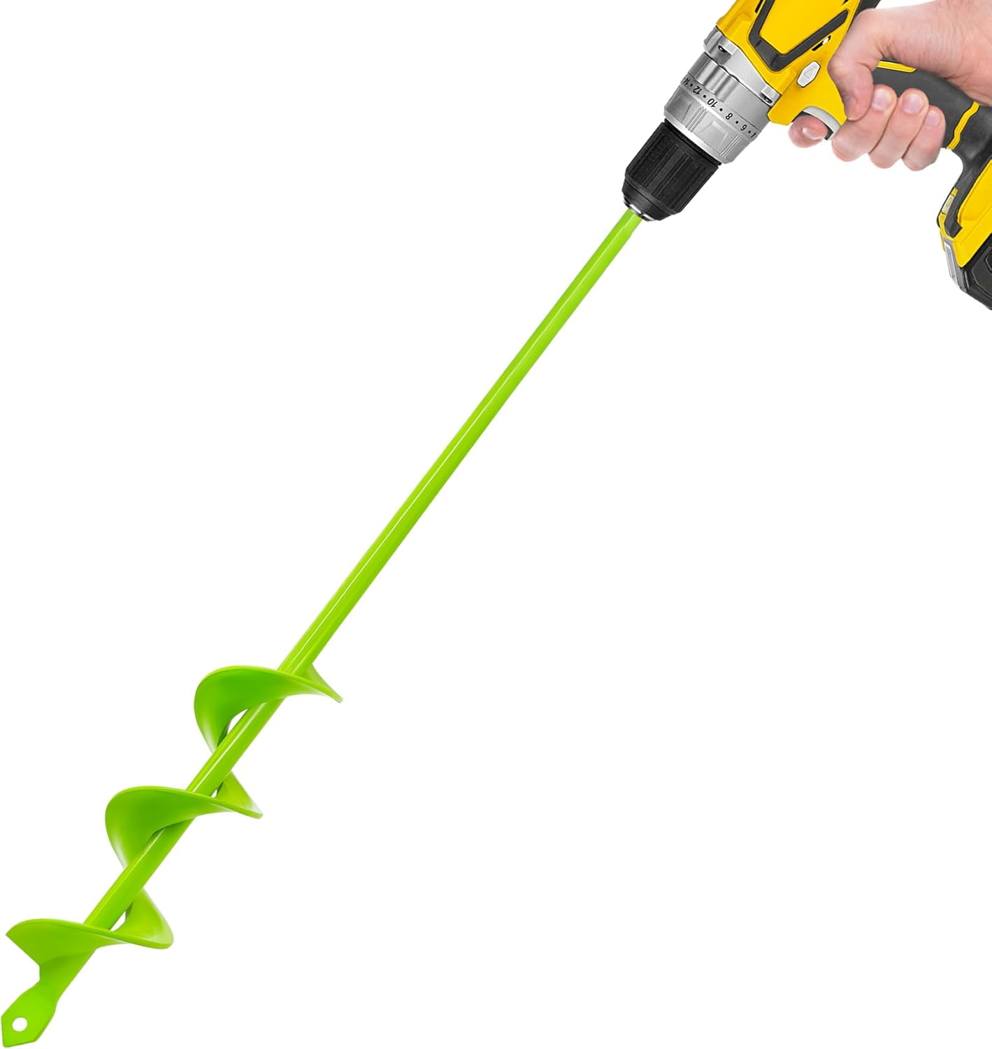 Auger Drill Bit for Planting 1.6"x16.5" Garden Spiral Drill Bit,Heavy ...